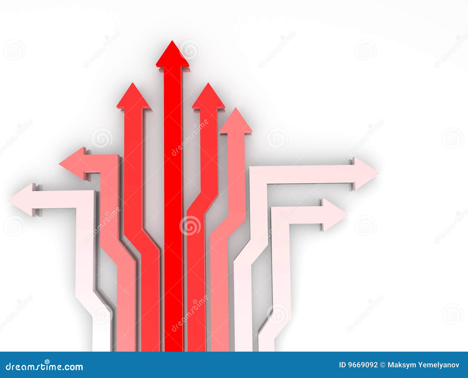 Arrows. Solutions stock illustration. Illustration of color - 9669092