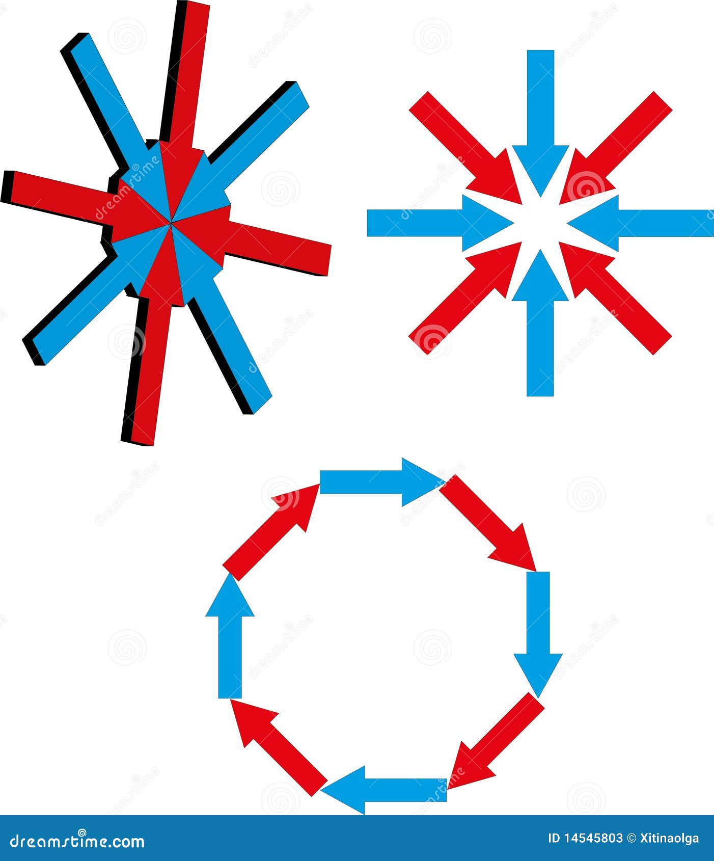 Arrows Specify Against Each Other Stock Image - Image of moment, circle ...