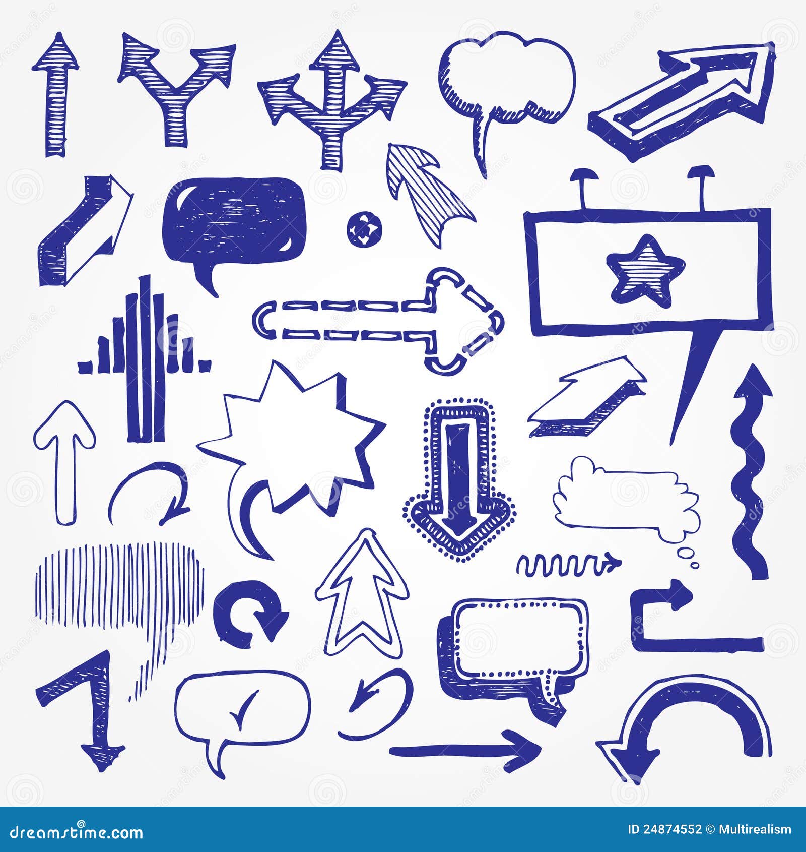 Arrows and Speech Bubbles Set Stock Vector - Illustration of doodle ... Arrows and Speech Bubbles Set Stock Vector - Illustration of doodle ...