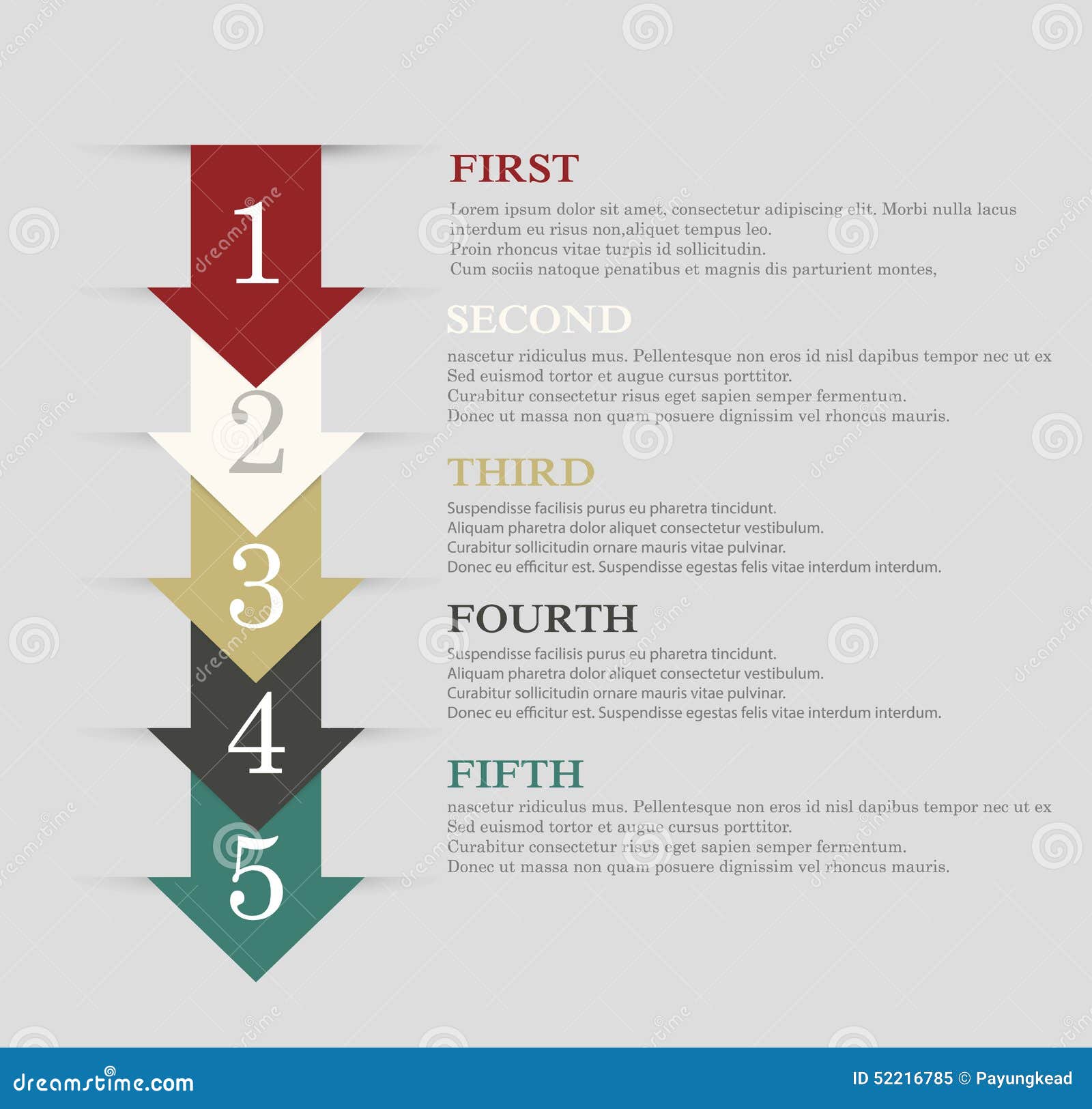 Arrows Steps Design. Infographic Vector Stock Vector - Illustration of ...