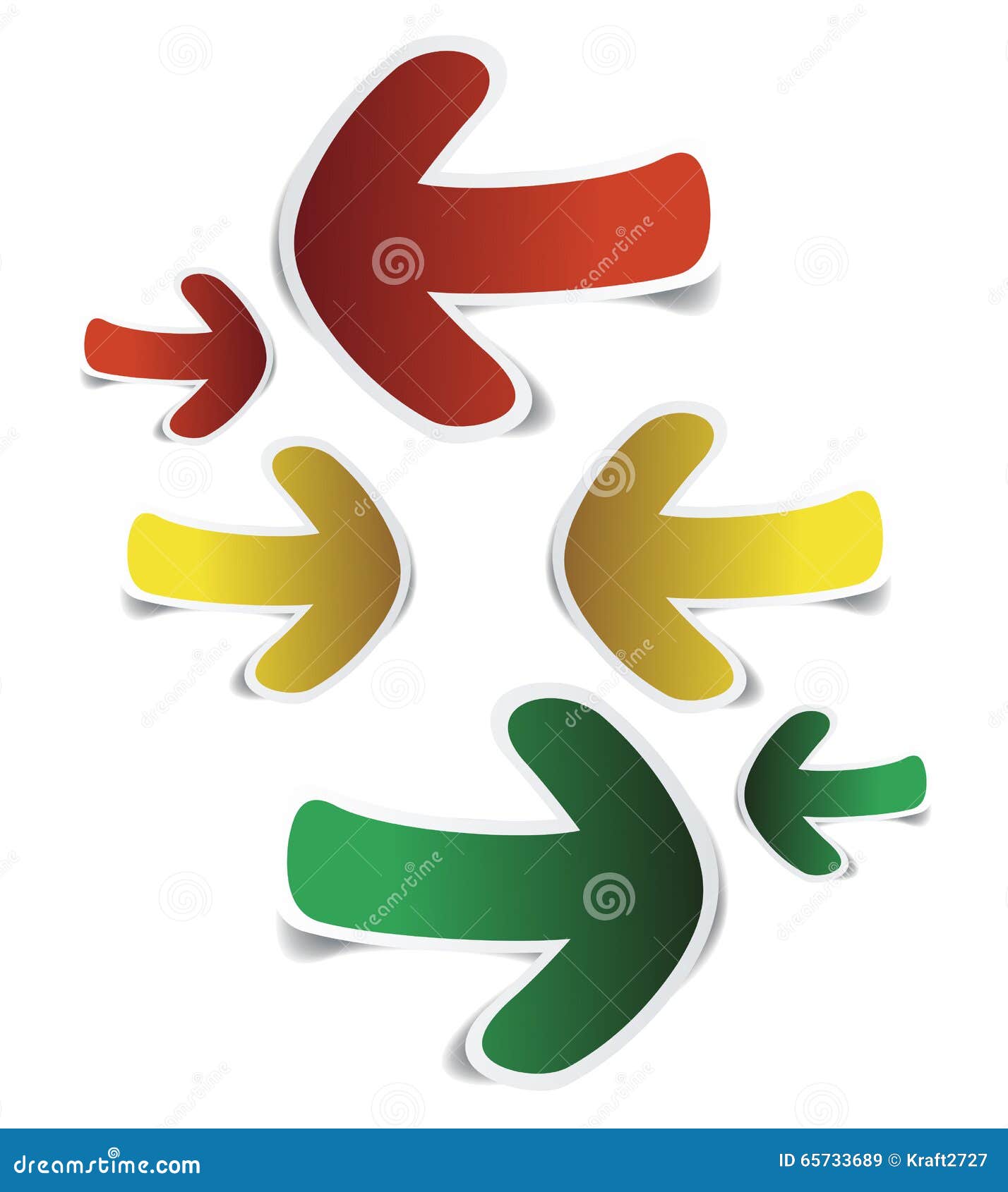 Arrows sticker paper stock vector. Illustration of computer - 65733689