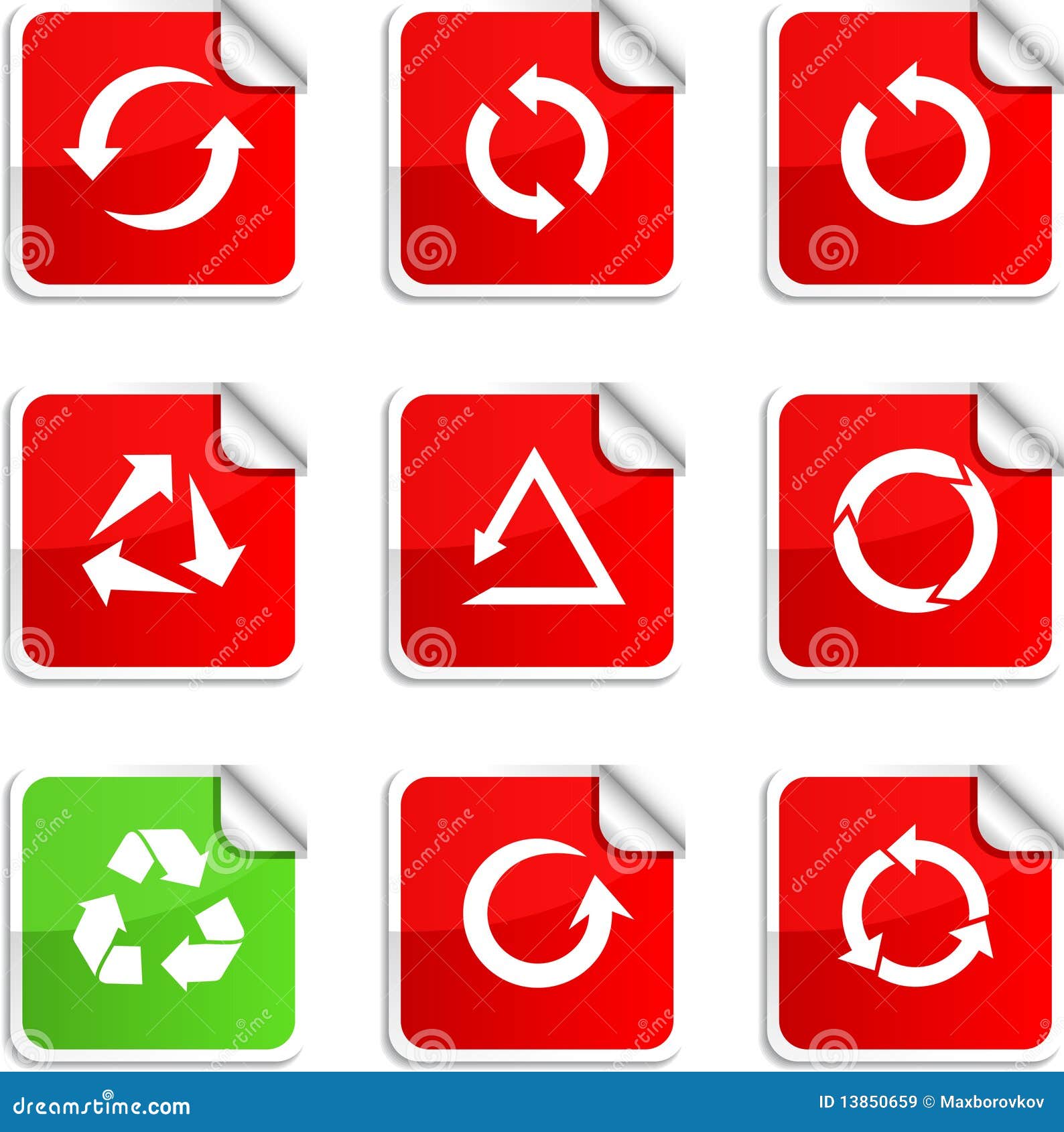 Set Of Stickers Refresh And Renew, Characters Restart Project With New ...