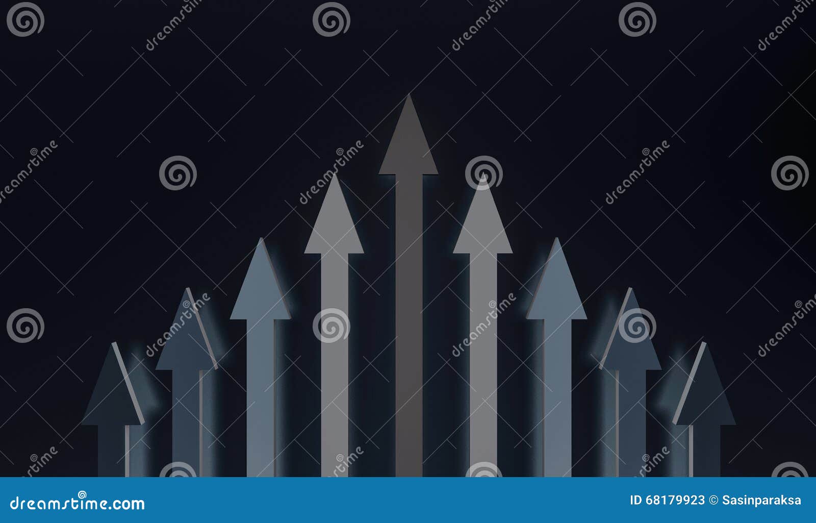 Arrows Straight Ahead Together in Same Direction, Team Work ...