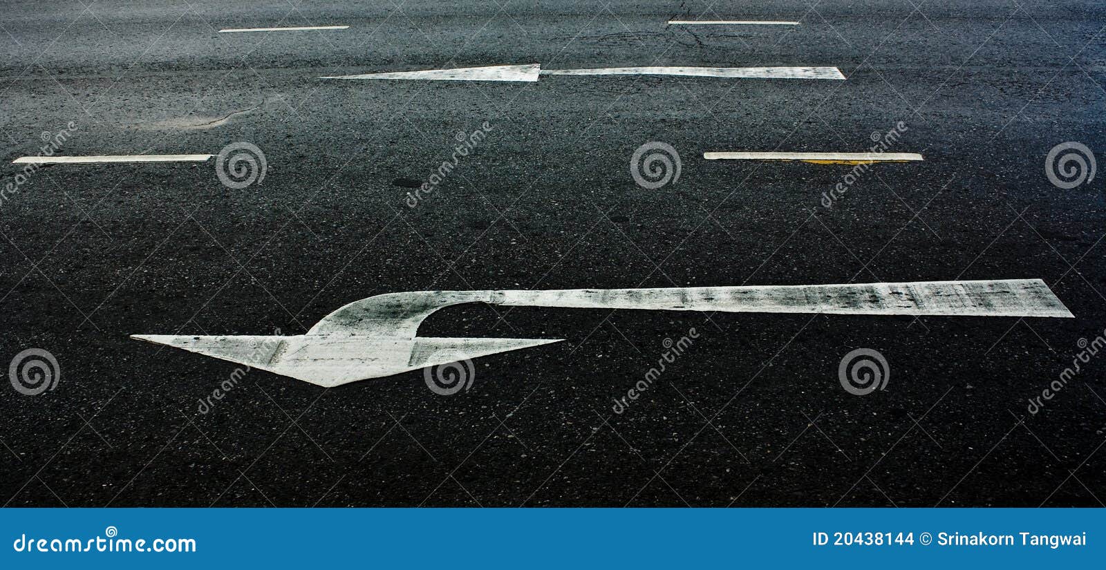 The arrows on the street stock photo. Image of information - 20438144