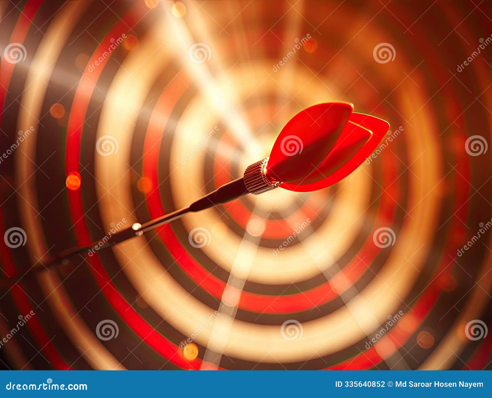 Arrows Striking Bullseye Center of Target Stock Illustration ...