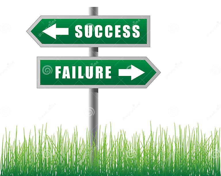 Arrows success failure. stock illustration. Illustration of design ...
