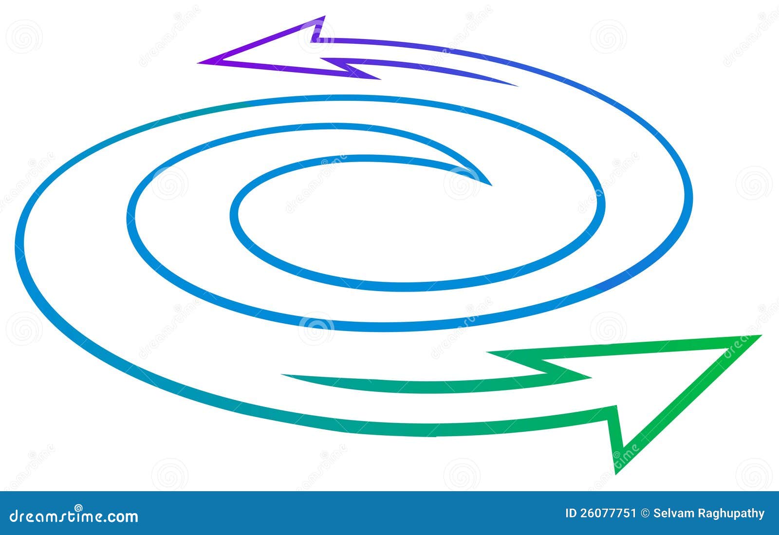 Arrows swirl stock vector. Illustration of drawing, curve - 26077751