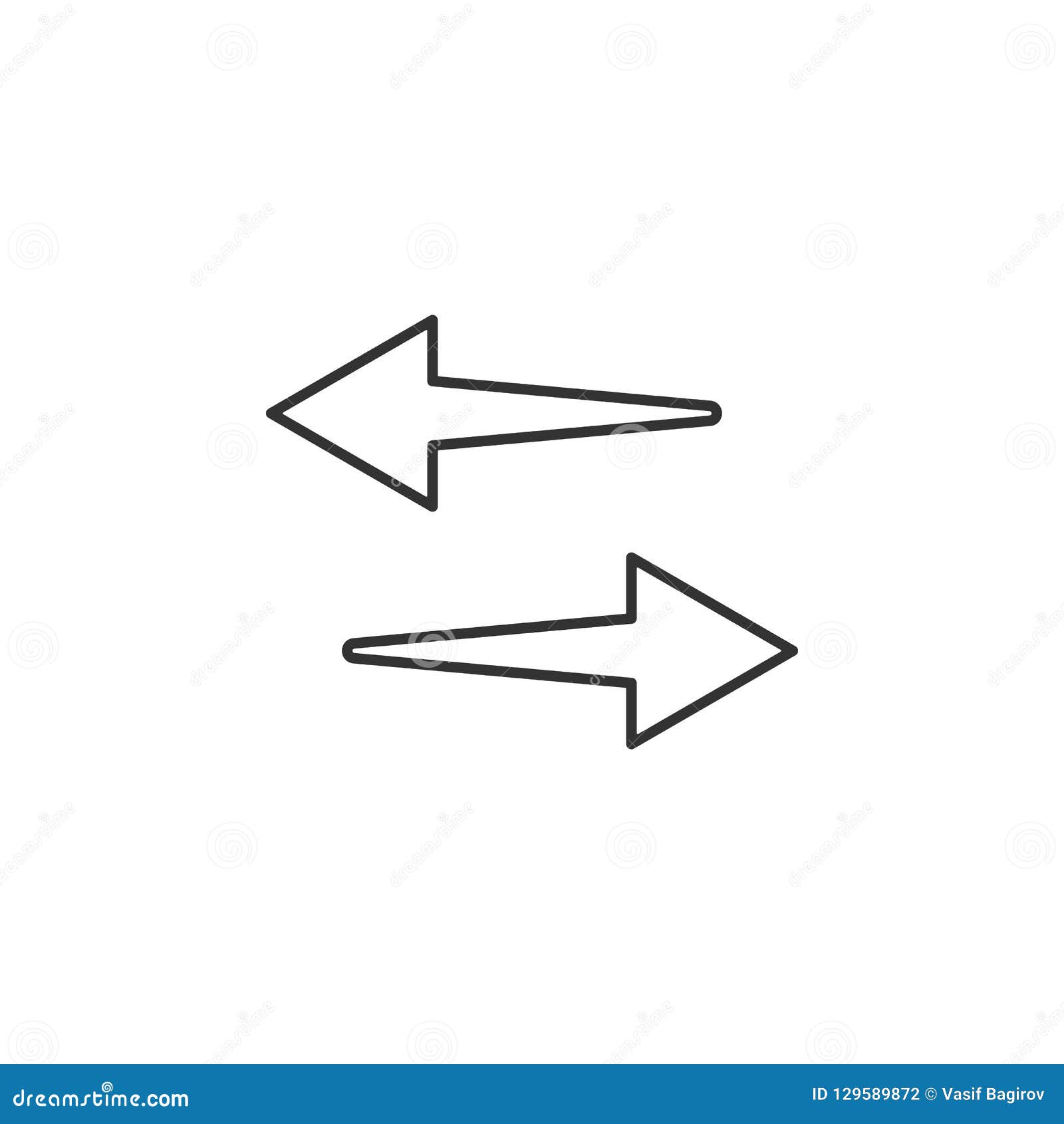 Arrows, Switch Line Icon. Simple, Modern Flat Vector Illustration for ...