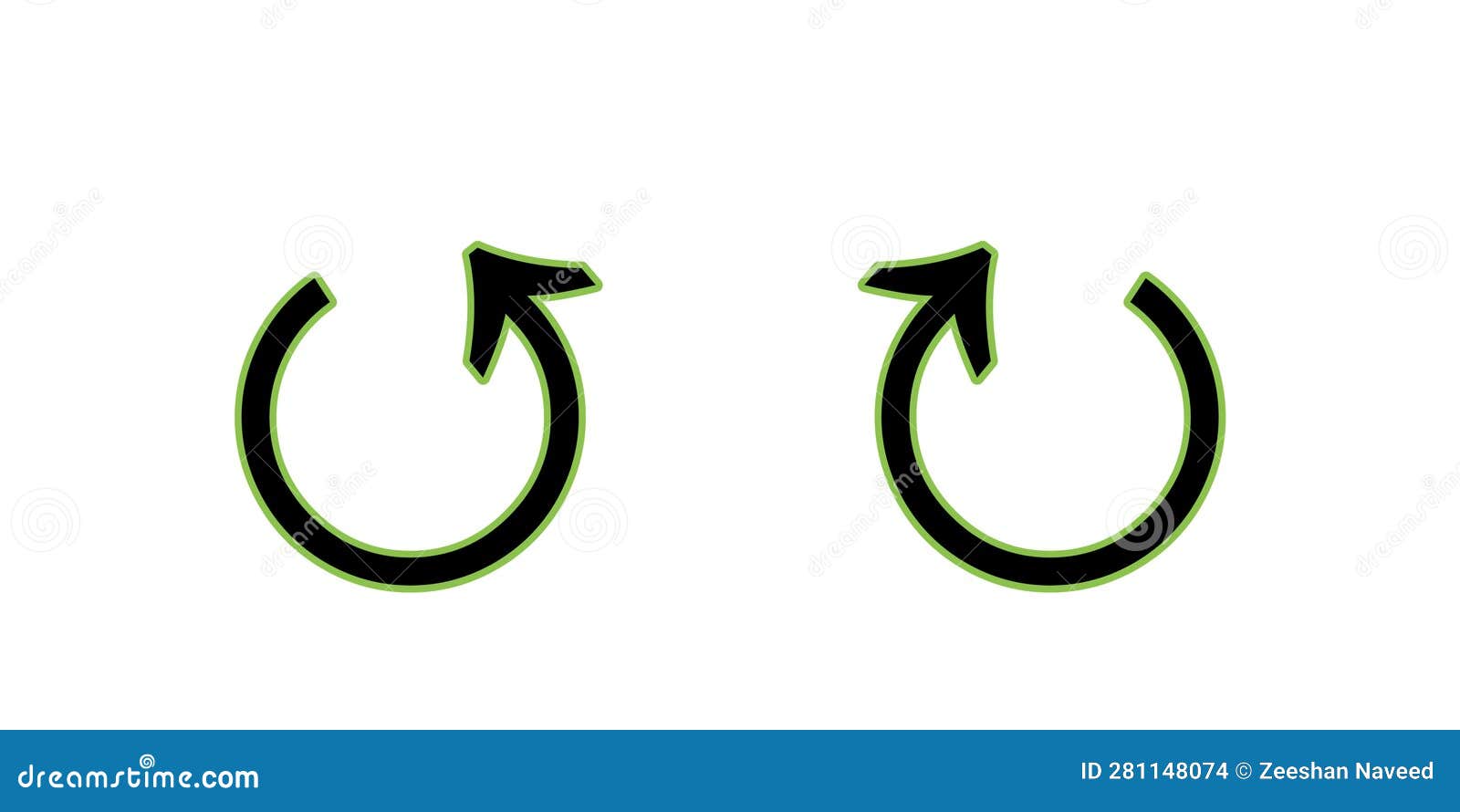 Arrows Symbol Isolated on White Background. Stock Illustration ...