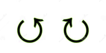 Arrows Symbol Isolated on White Background. Stock Illustration ...