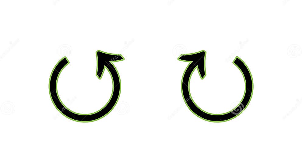 Arrows Symbol Isolated on White Background. Stock Illustration ...