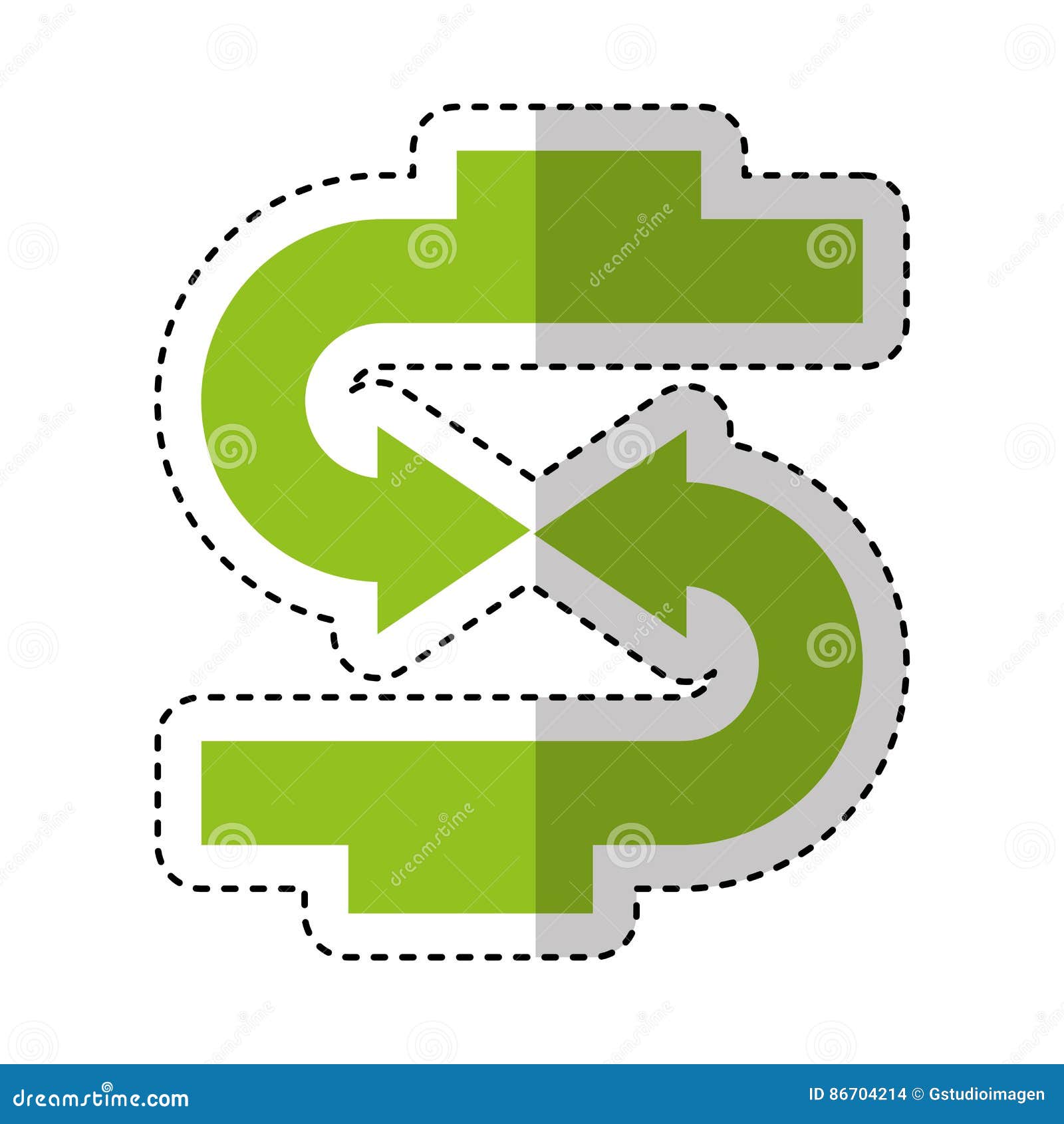 Arrows symbol money icon stock vector. Illustration of cash - 86704214