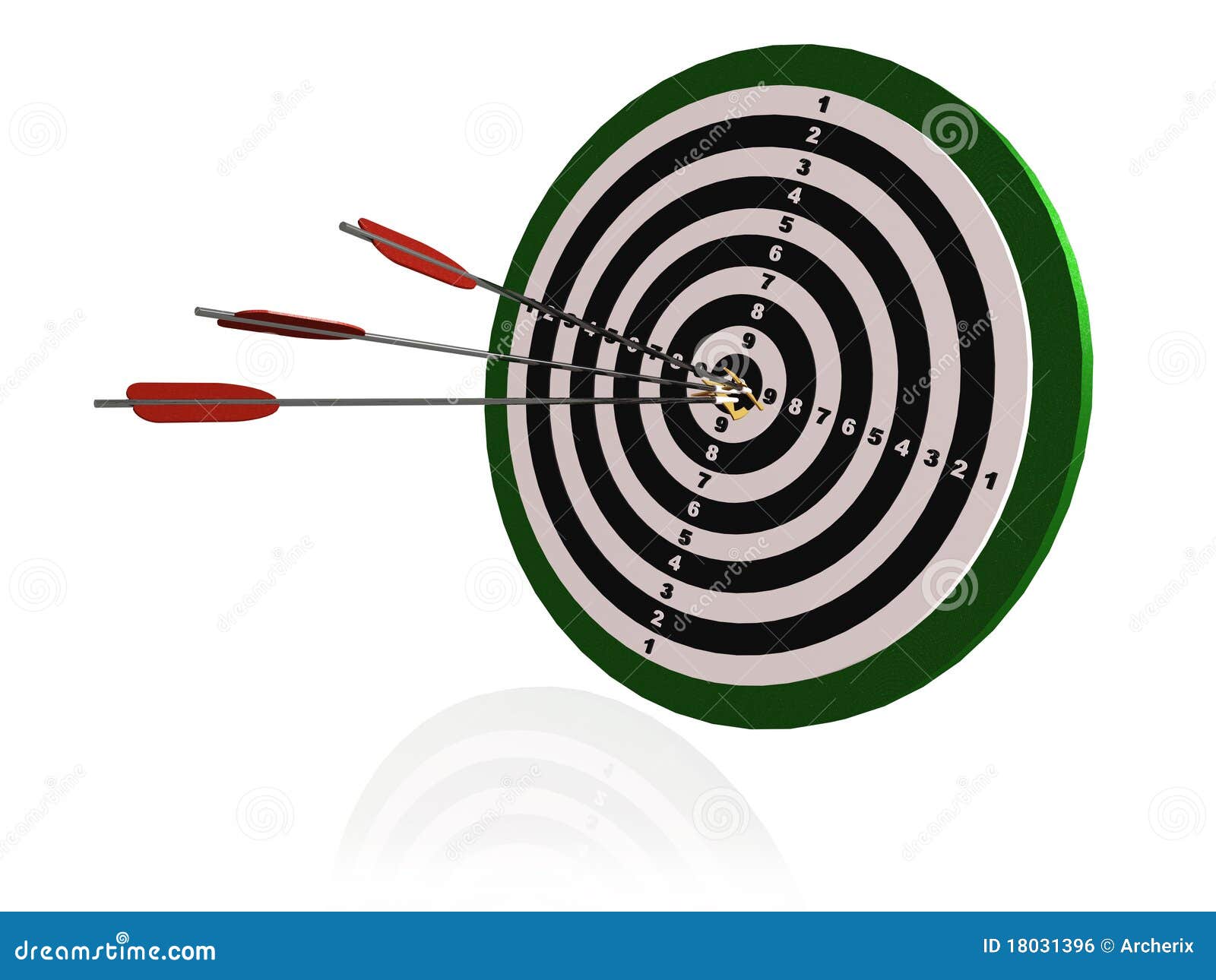 Arrows on the target stock illustration. Illustration of expertise ...