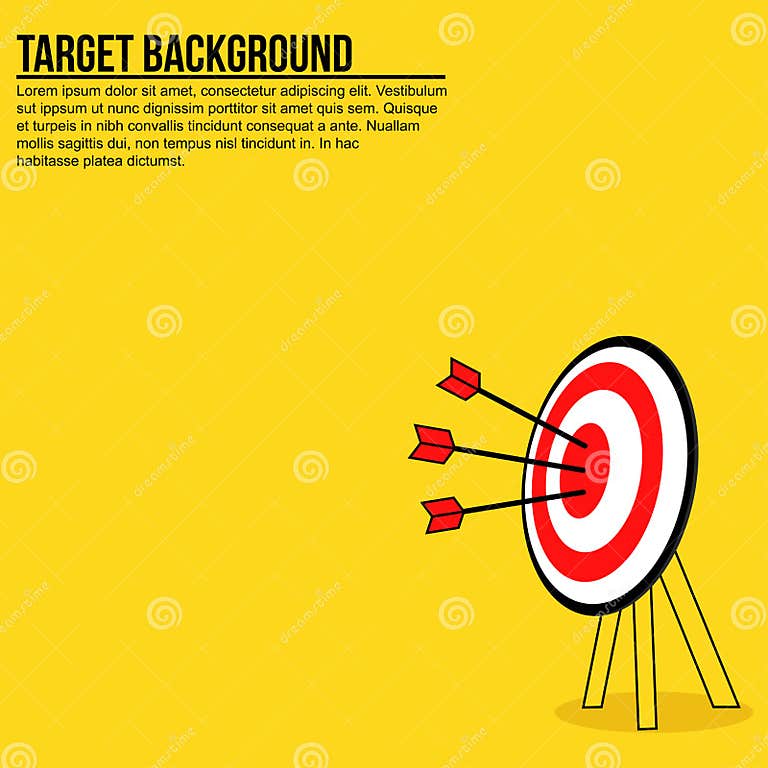 Arrows on a Target Board in Minimalist Style Stock Vector ...