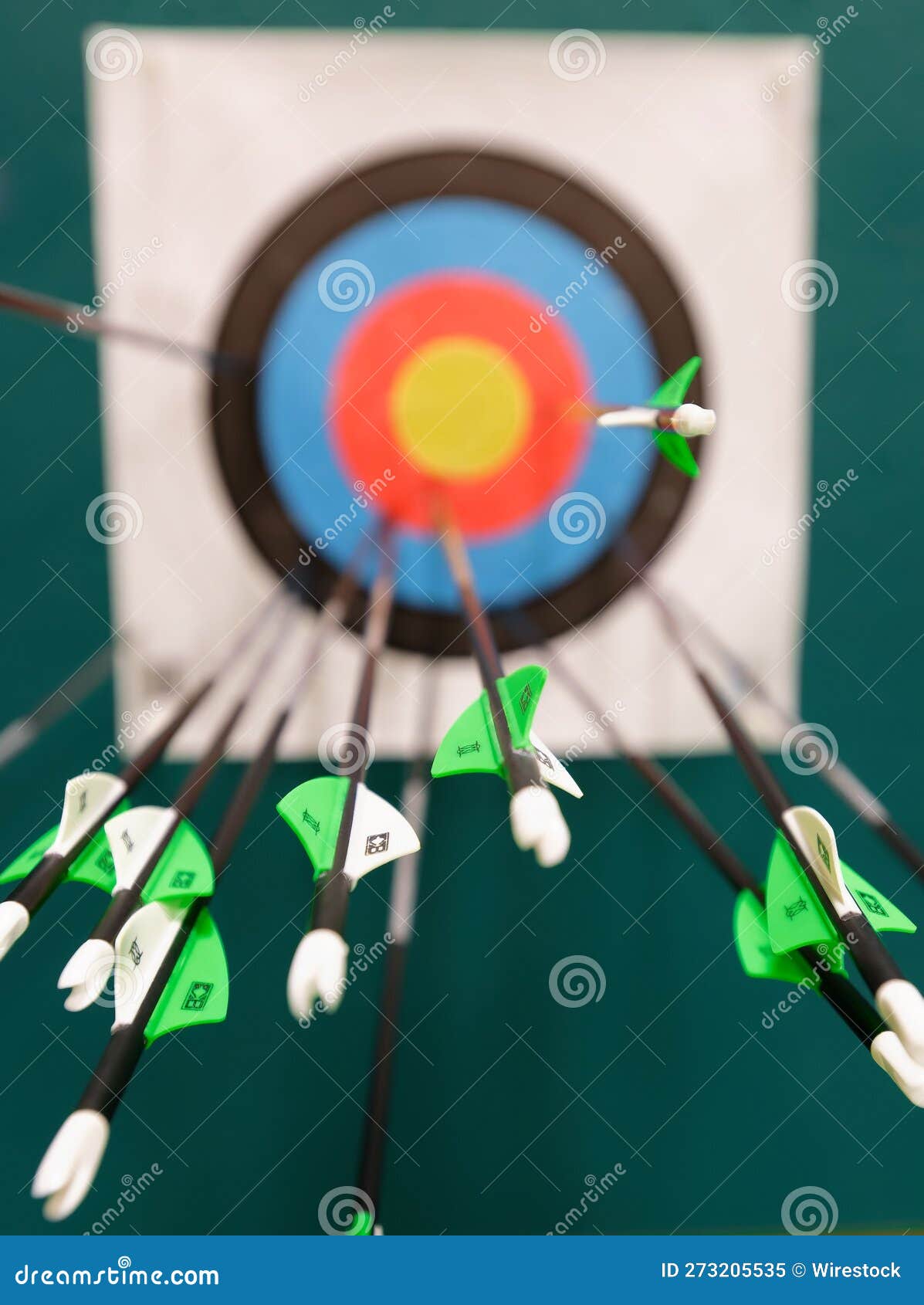 Arrows in a target face stock image. Image of arrows - 273205535