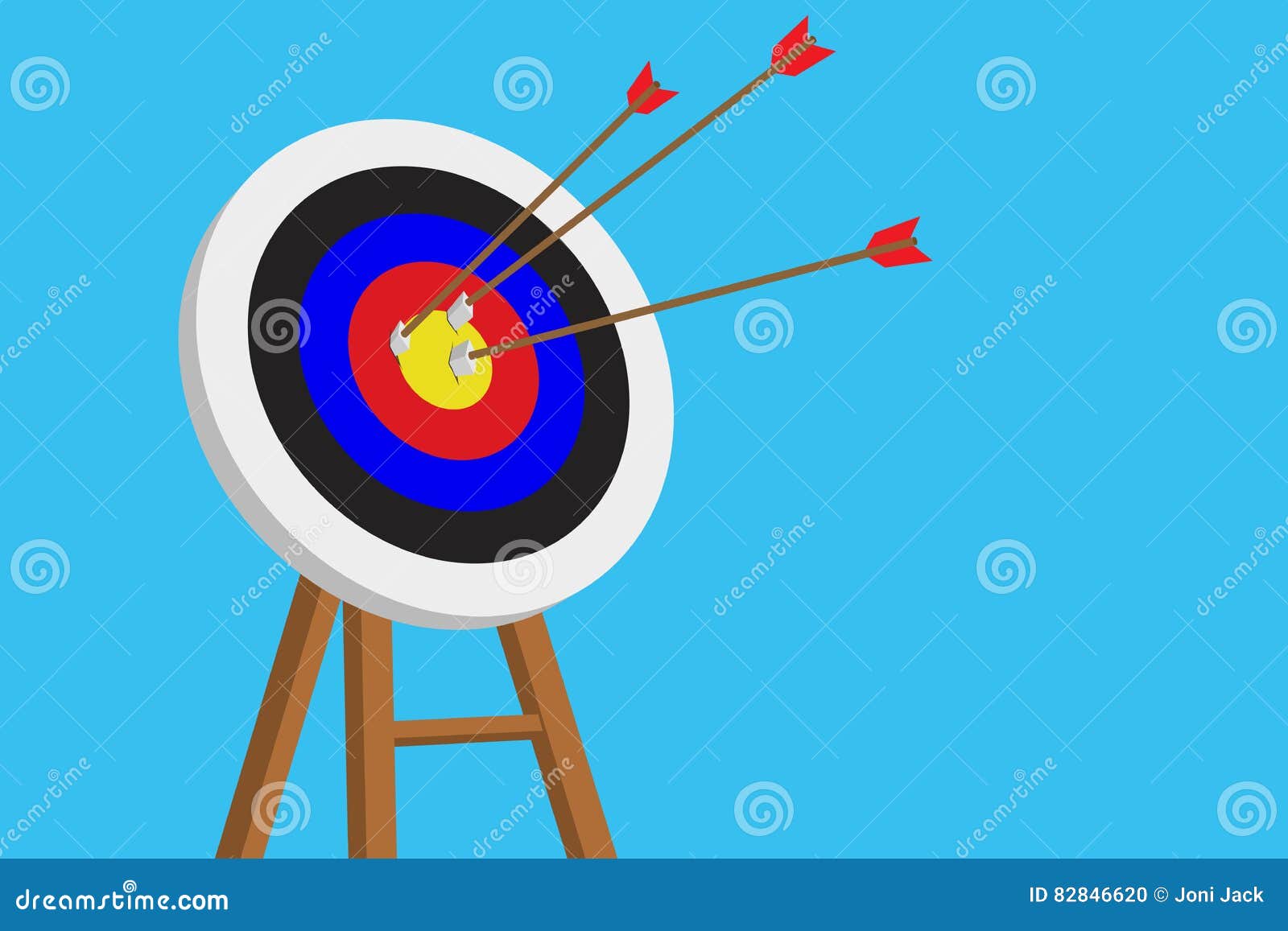 Arrows and target stock vector. Illustration of archery - 82846620