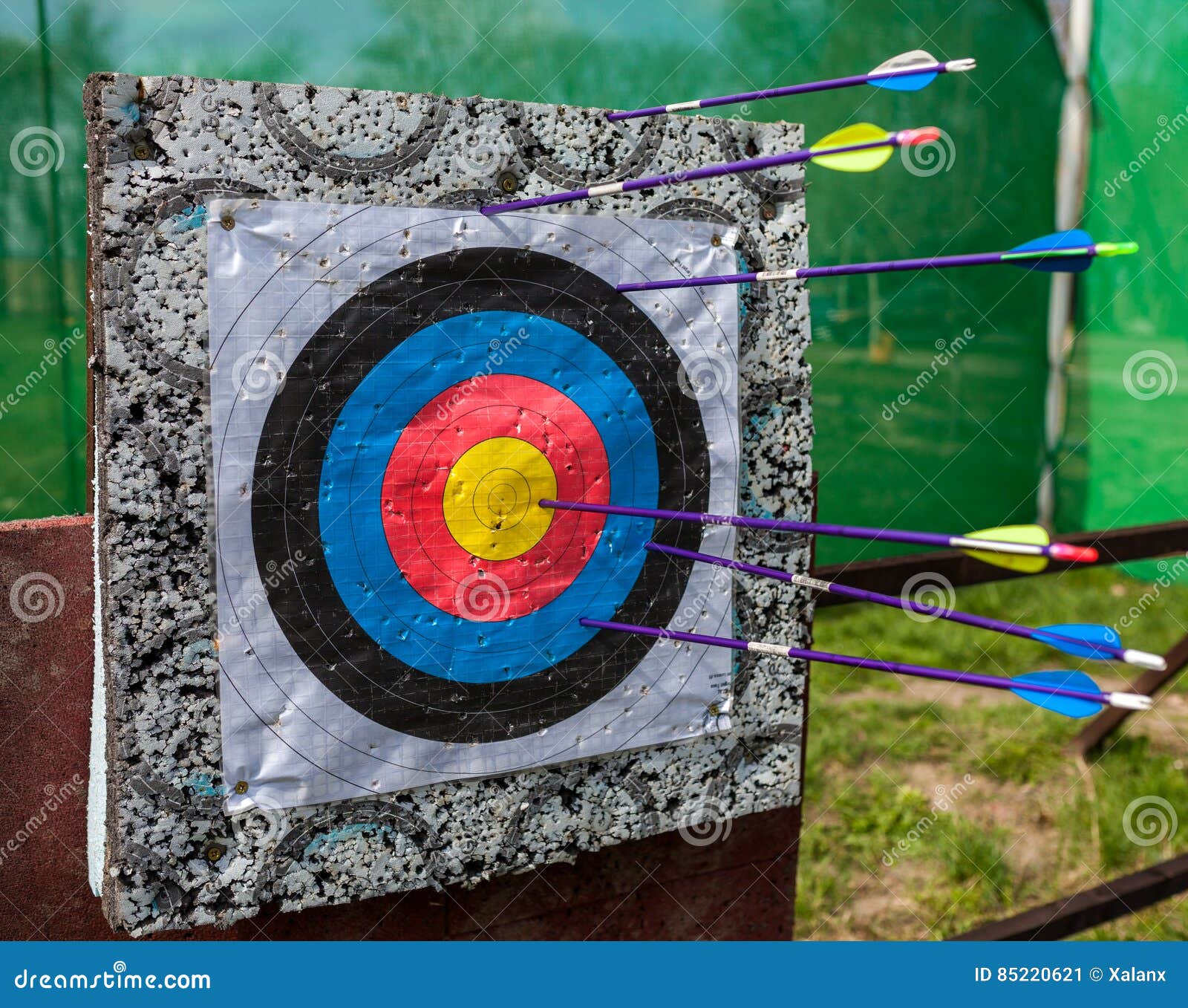Arrows in the target stock image. Image of archery, shot - 85220621