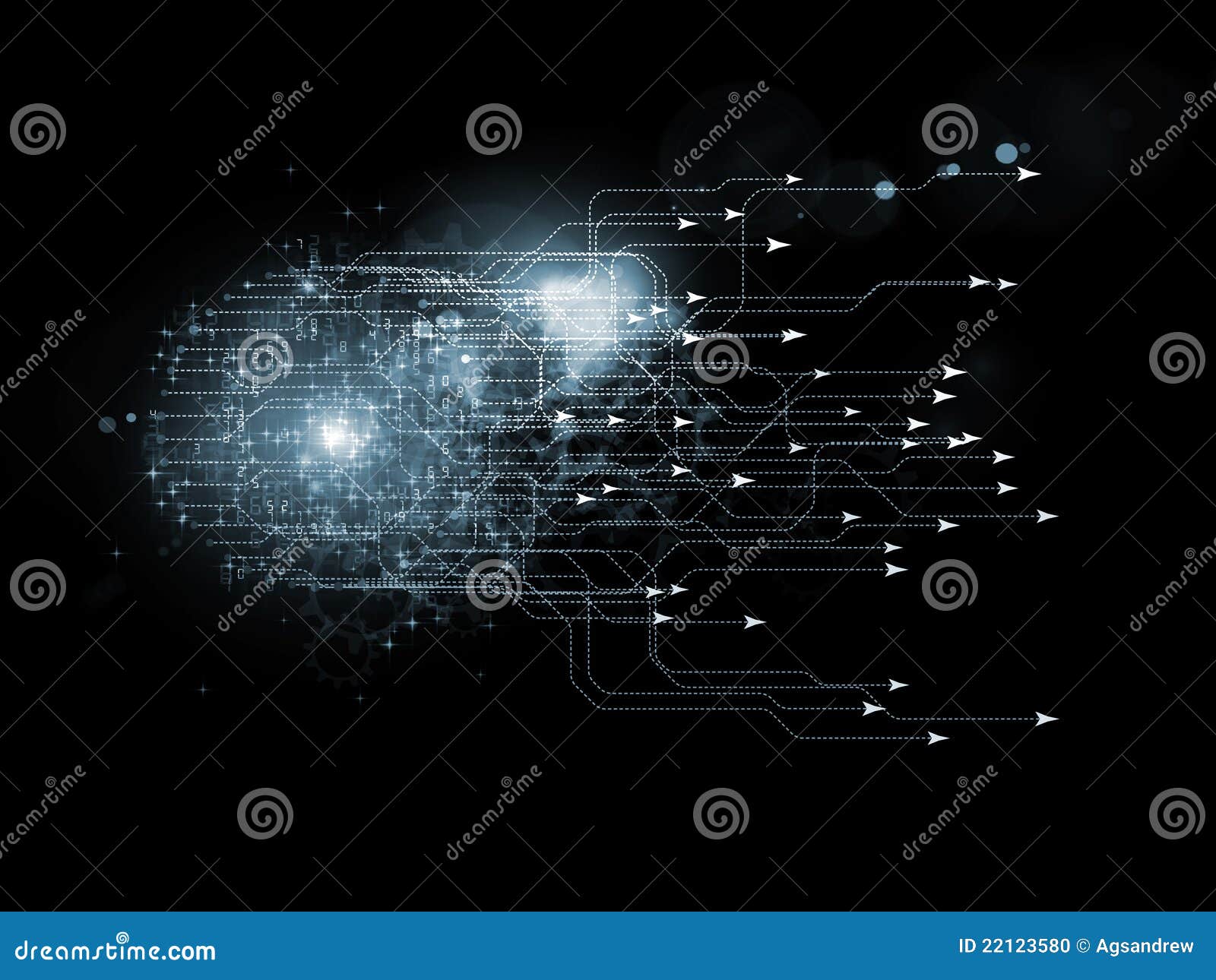 Arrows of Technology stock illustration. Illustration of movement ...