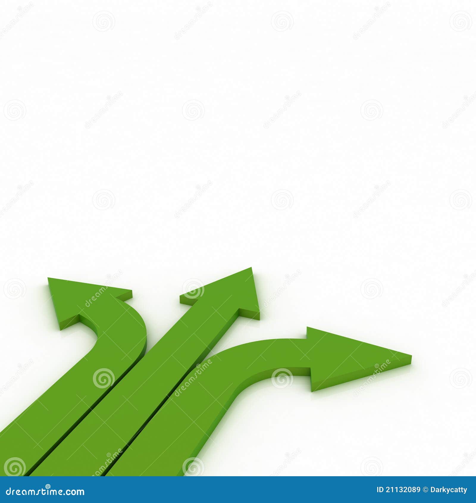 Arrows in Three Directions with Space Stock Illustration - Illustration ...