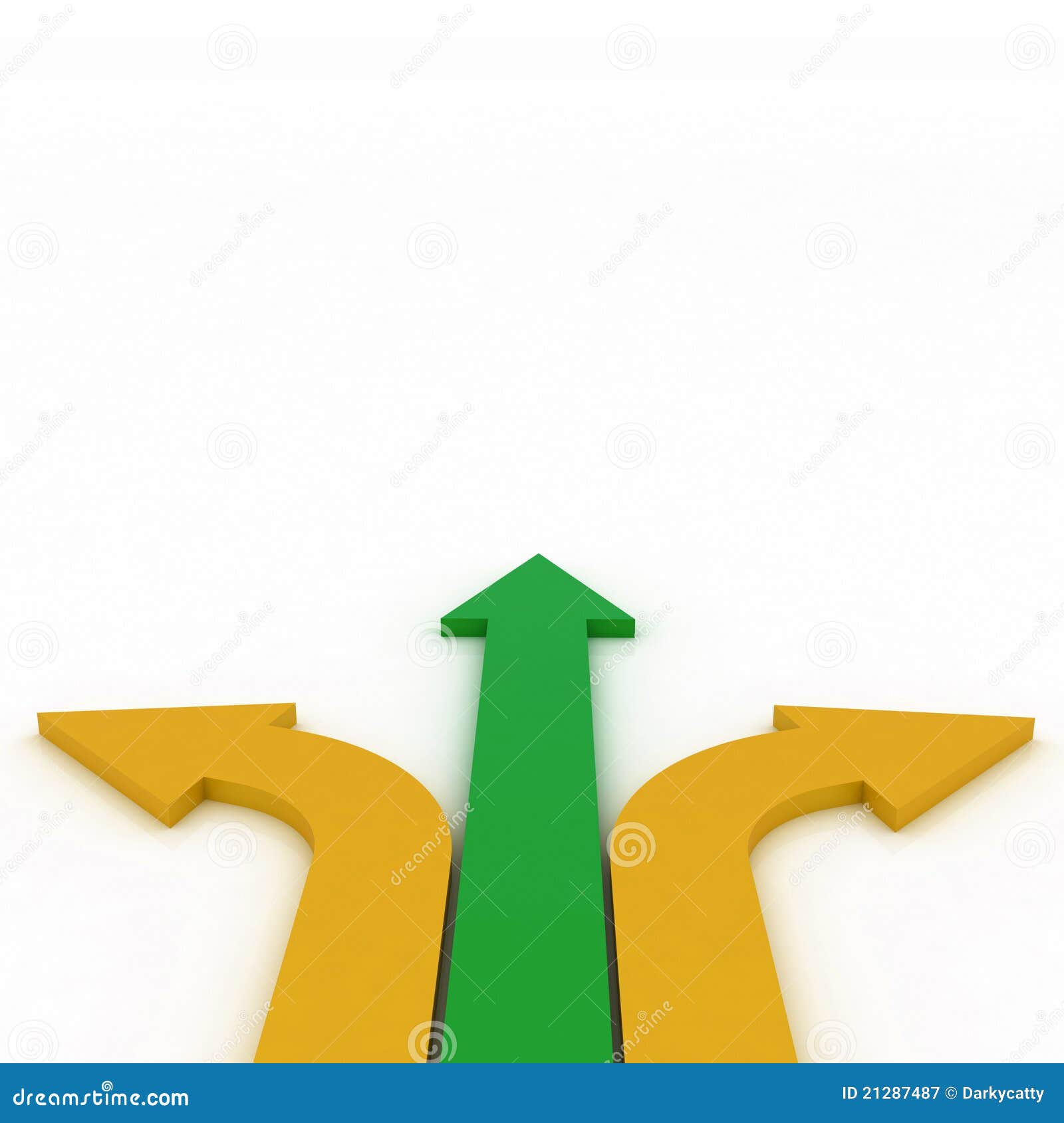 Arrows in Three Directions with Space Stock Illustration - Illustration ...