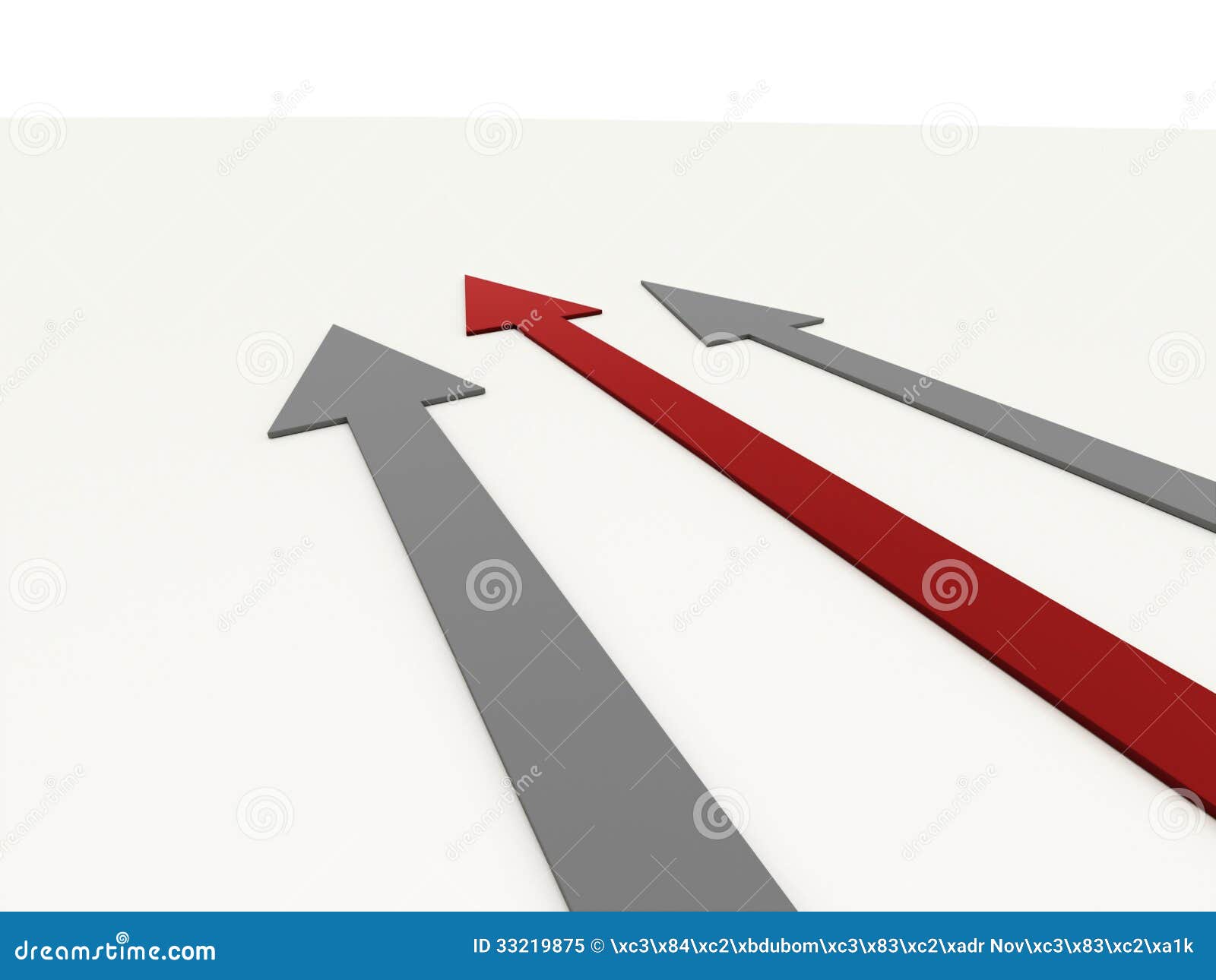 Arrows three one red stock illustration. Illustration of graphic - 33219875