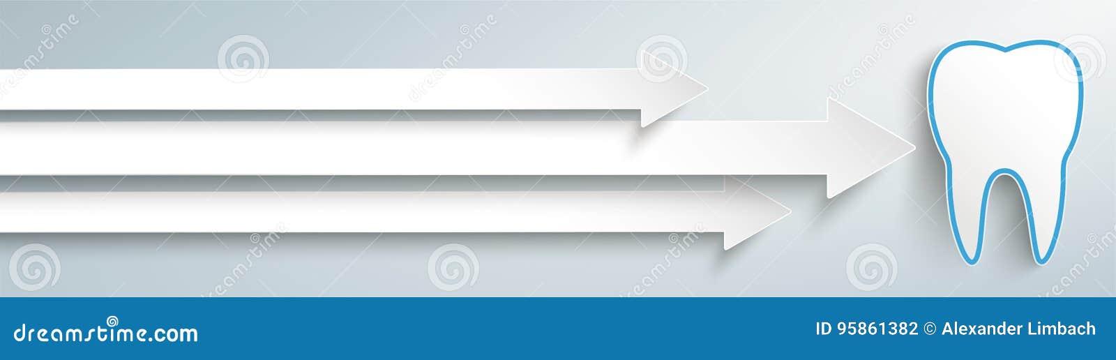 3 Arrows Tooth Header stock vector. Illustration of label - 95861382