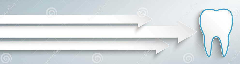 3 Arrows Tooth Header stock vector. Illustration of label - 95861382