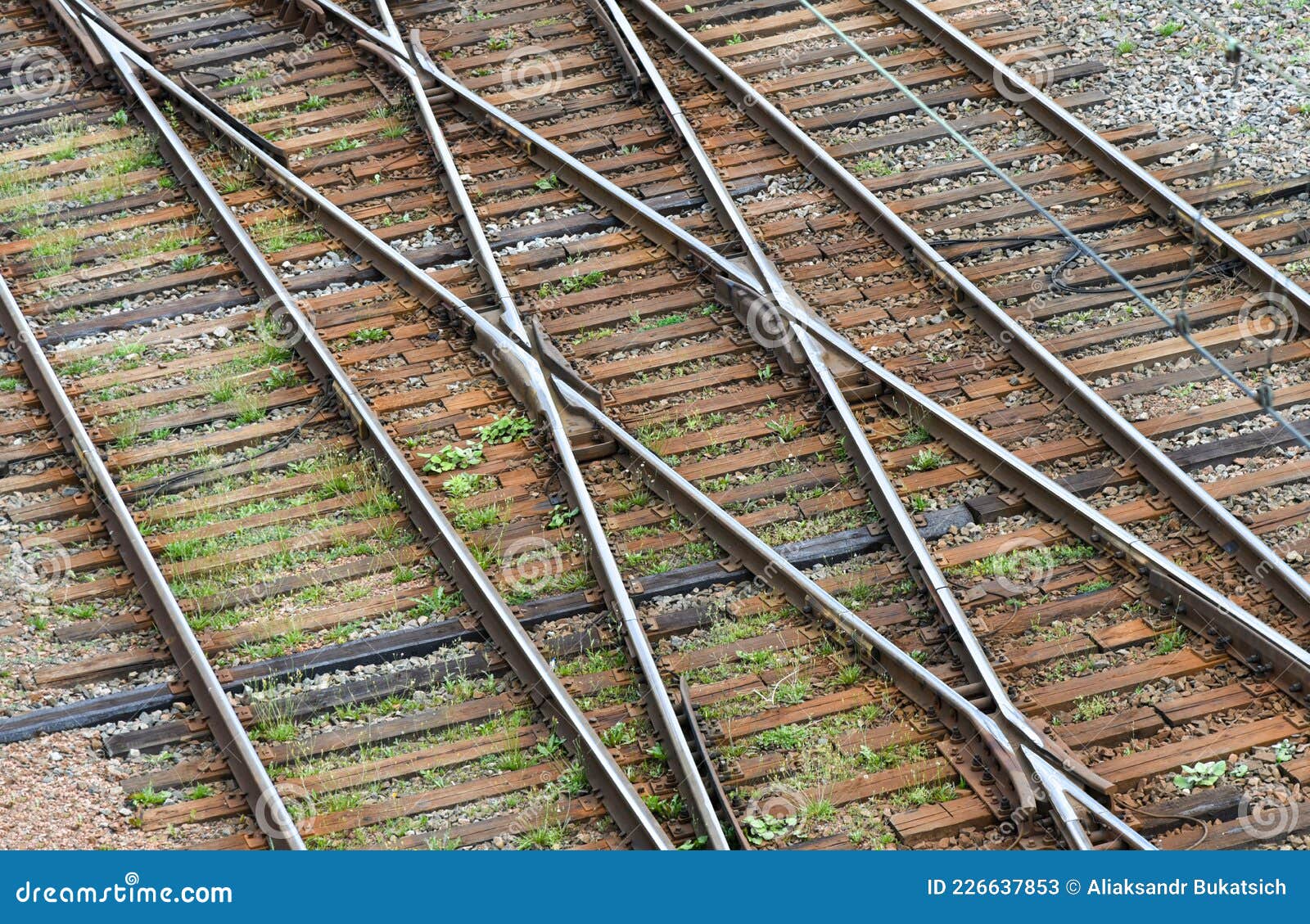 Arrows Tracks with Railroad Sleepers Stock Image - Image of railway ...