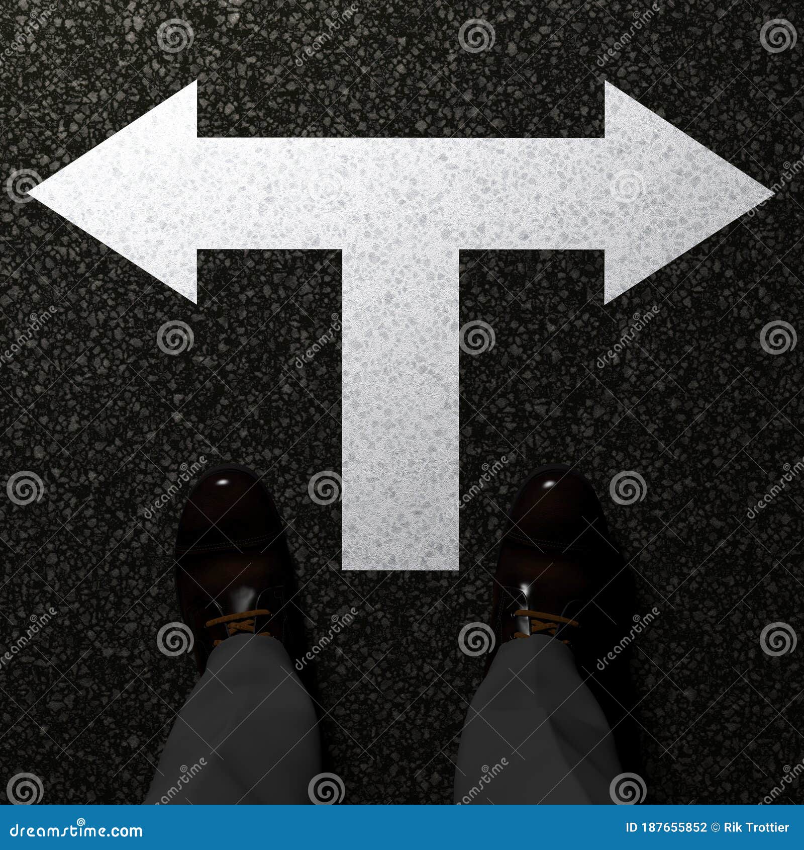Arrows in two directions stock illustration. Illustration of decisions ...