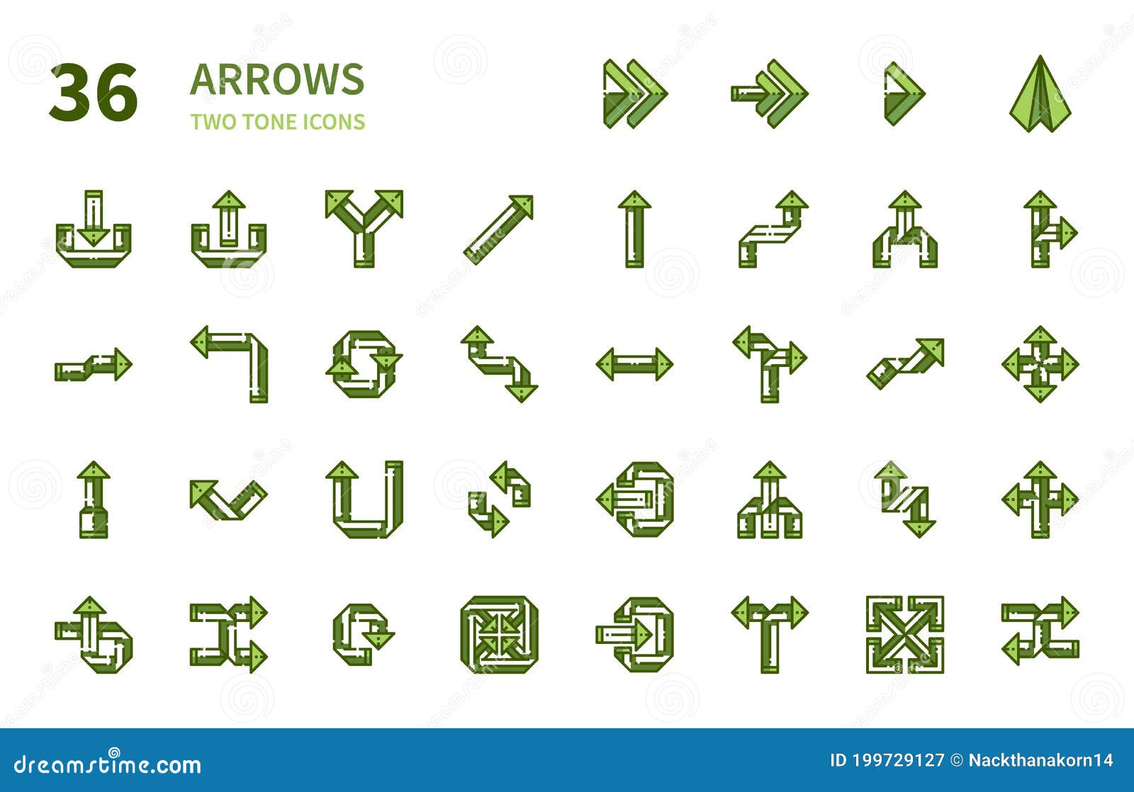 Arrows Two Tone Icons. stock vector. Illustration of sign - 199729127