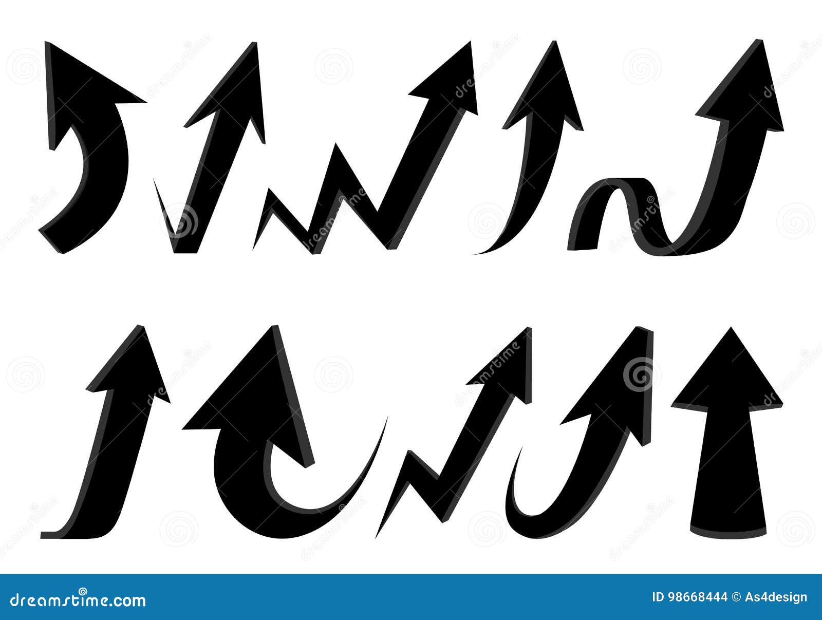 Arrows stock illustration. Illustration of house, shapes - 98668444