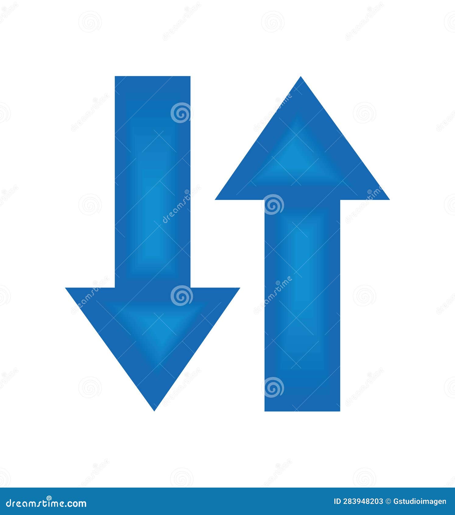 Arrows Up and Down Direction Stock Vector - Illustration of pointer ...