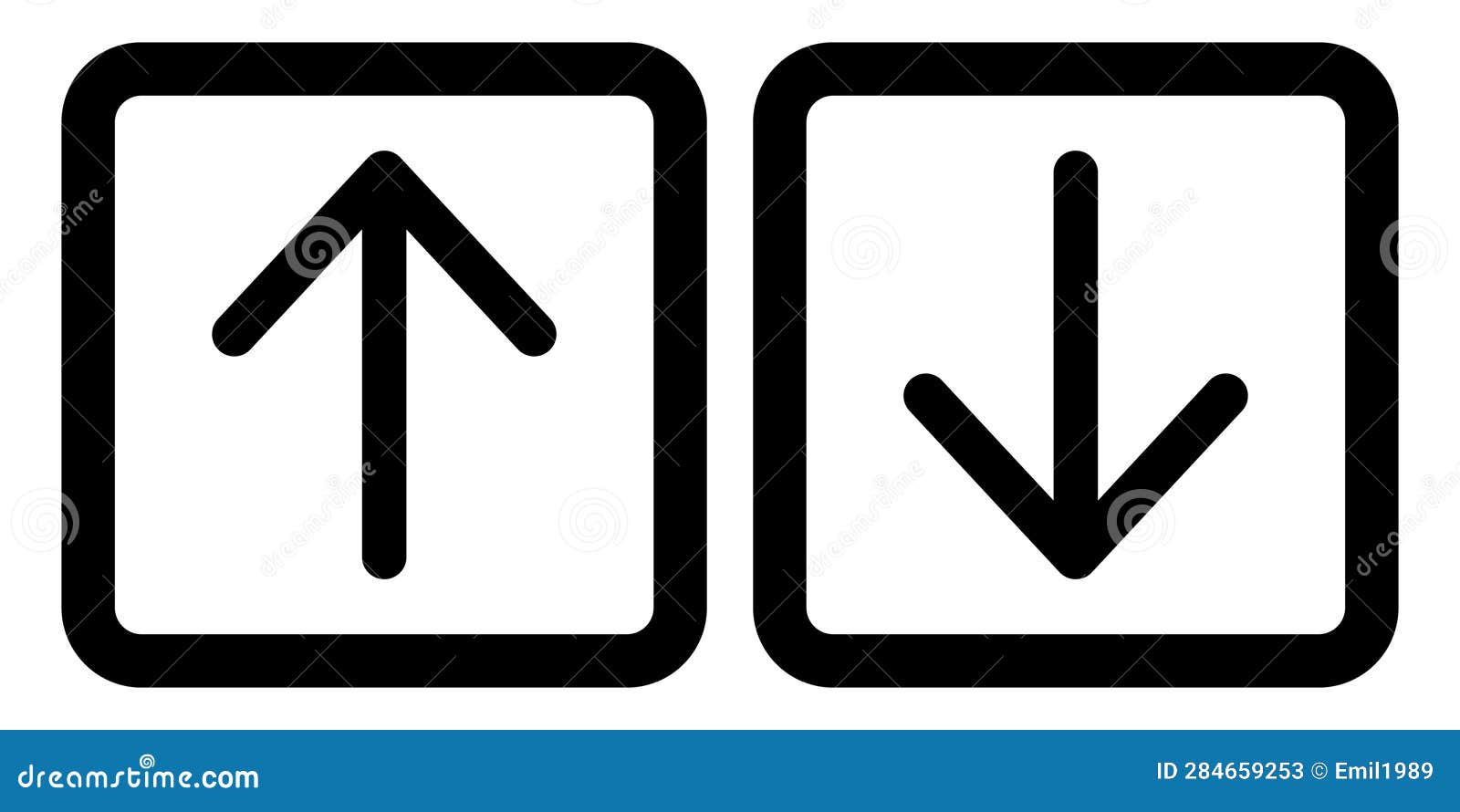 Arrows up and down icons stock illustration. Illustration of choice ...