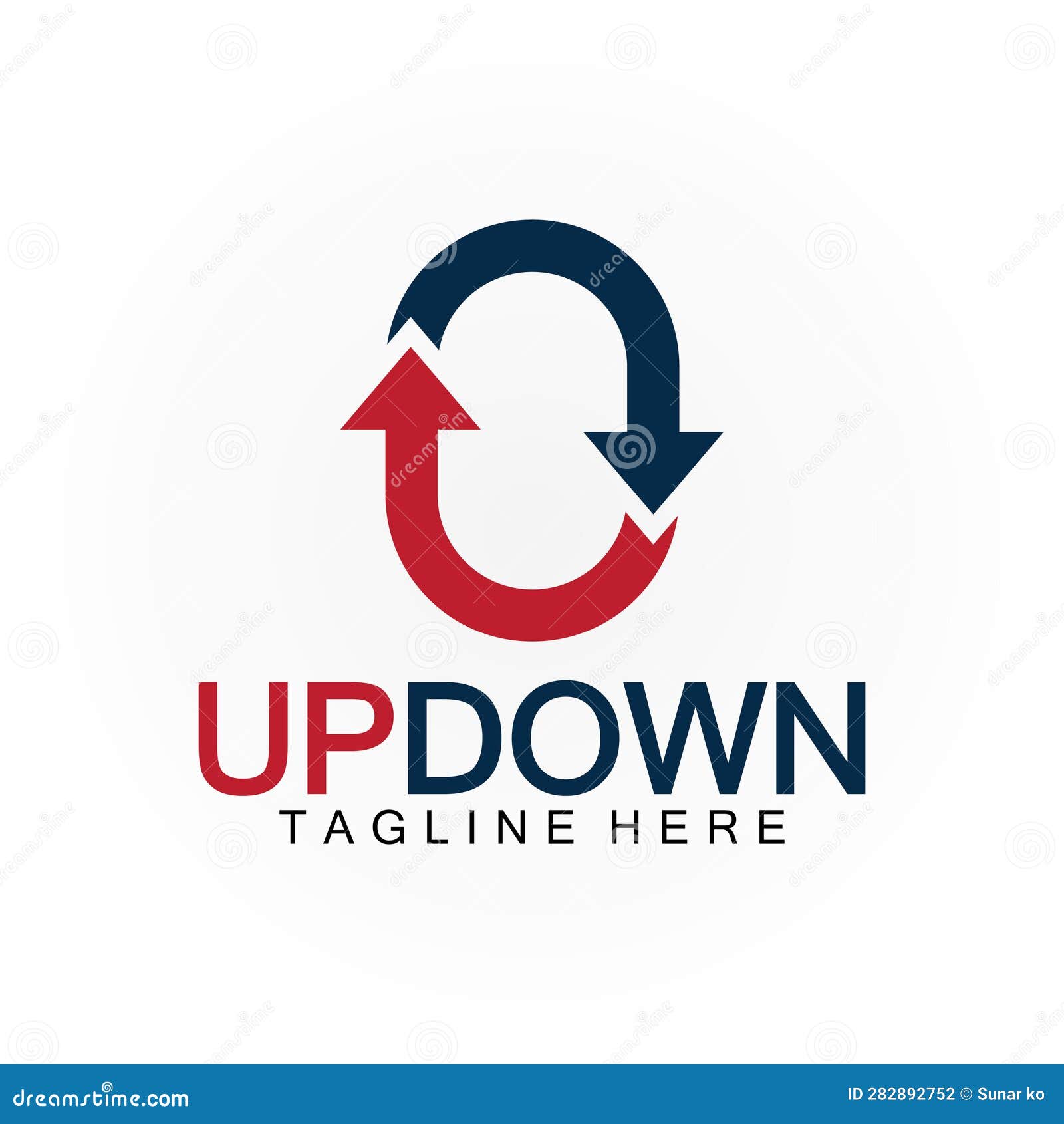 Arrows Up Down Logo Icon Design Template Stock Vector - Illustration of ...