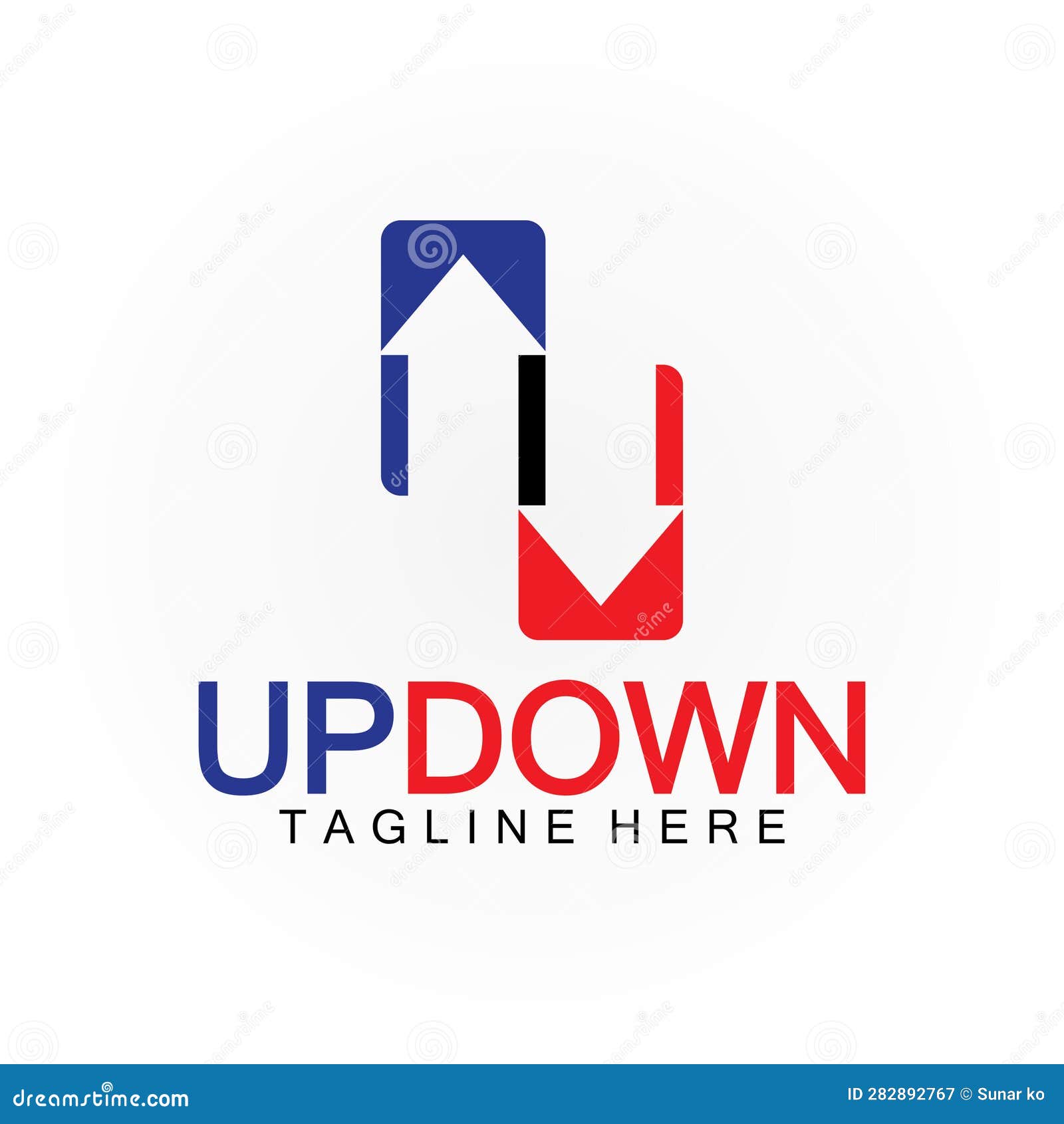 Arrows Up Down Logo Icon Design Template Stock Vector - Illustration of ...