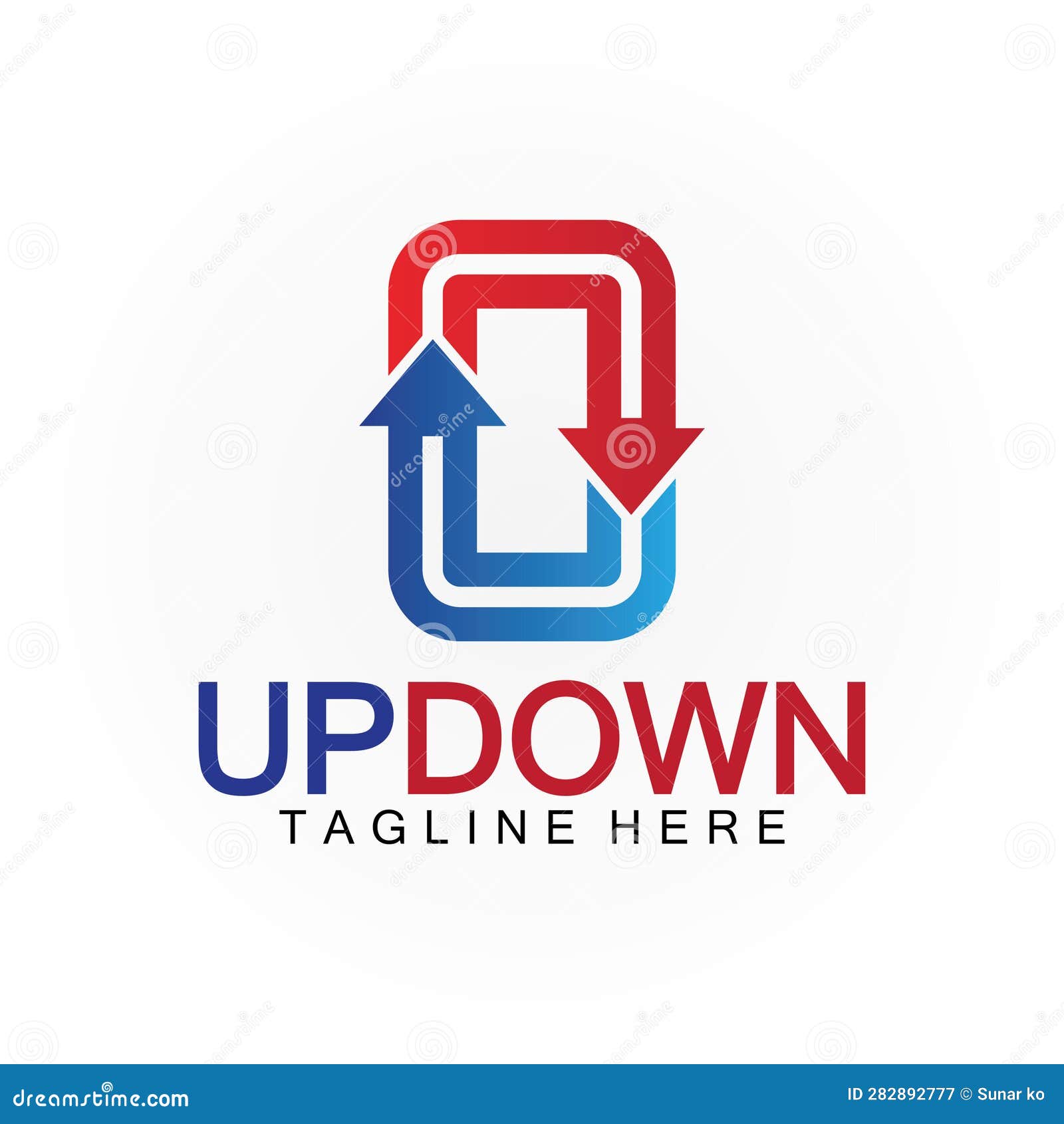 Arrows Up Down Logo Icon Design Template Stock Vector - Illustration of ...