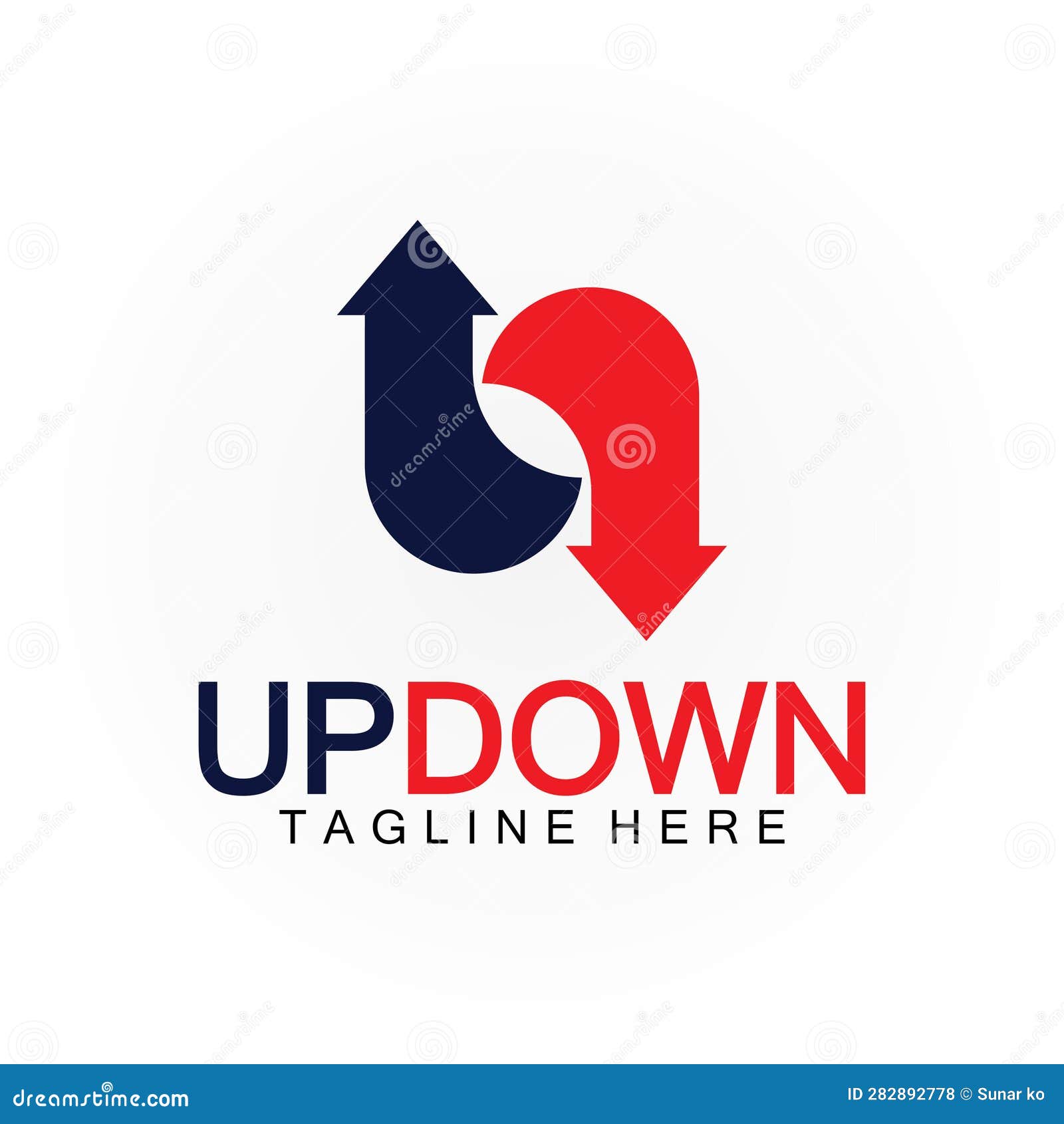 Arrows Up Down Logo Icon Design Template Stock Vector - Illustration of ...