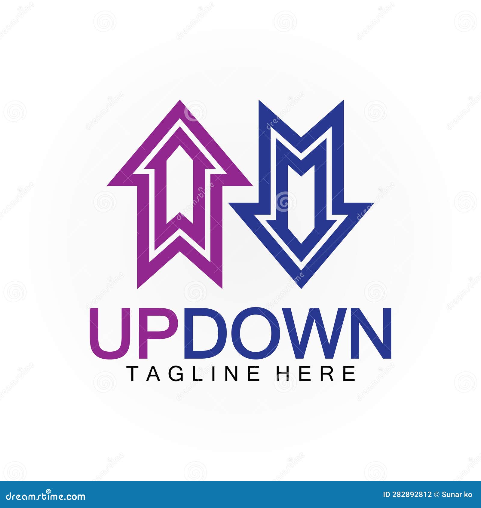 Arrows Up Down Logo Icon Design Template Stock Vector - Illustration of ...