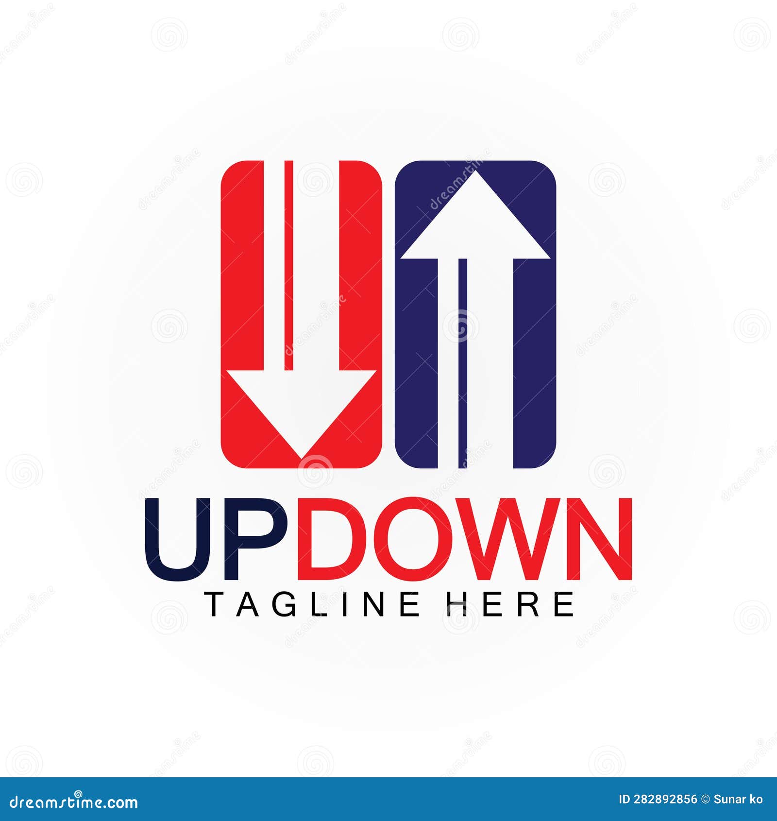 Arrows Up Down Logo Icon Design Template Stock Vector - Illustration of ...