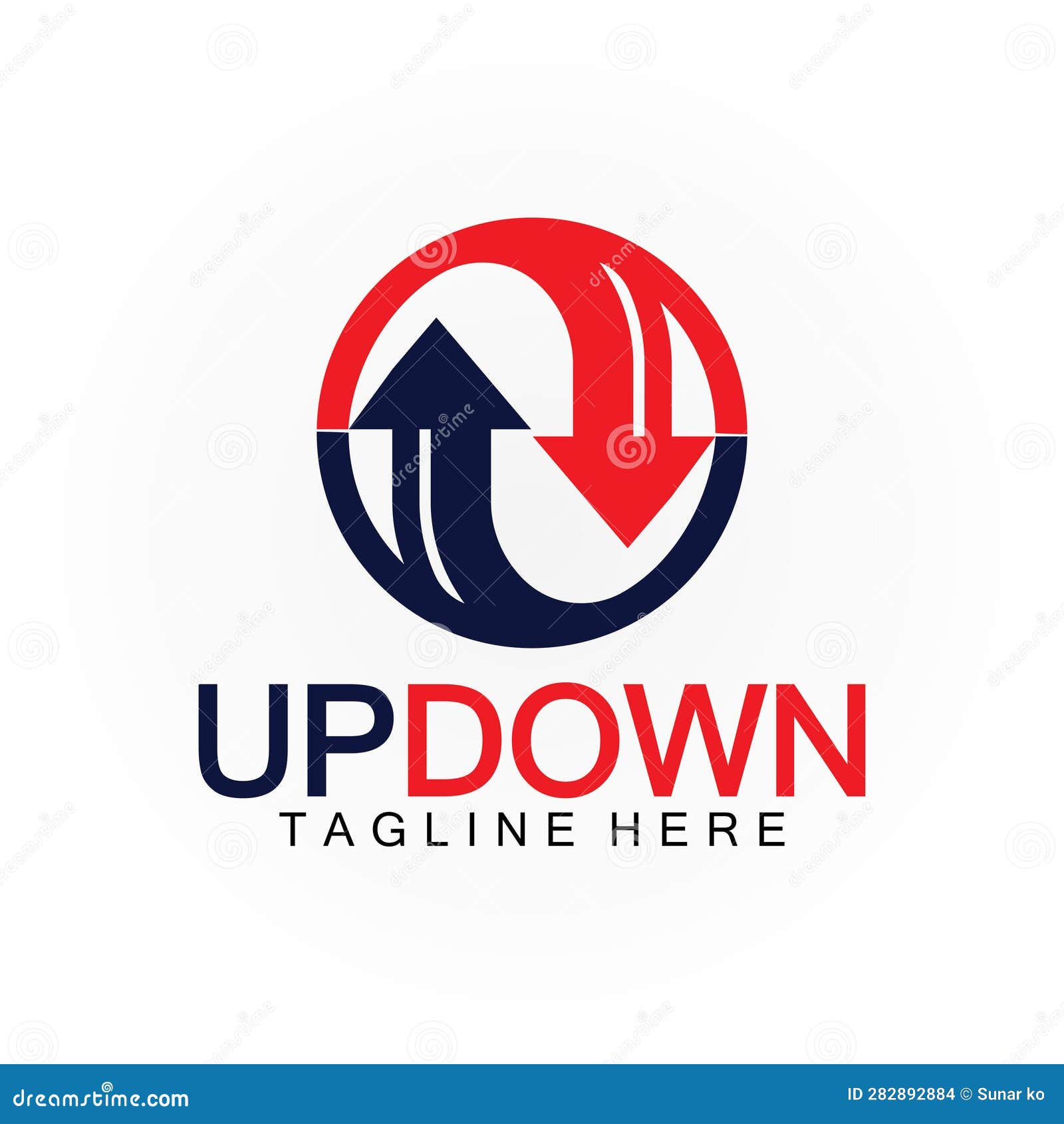 Arrows Up Down Logo Icon Design Template Stock Vector - Illustration of ...