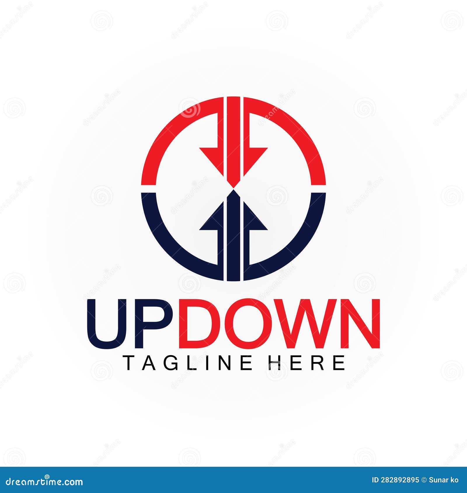 Arrows Up Down Logo Icon Design Template Stock Vector - Illustration of ...
