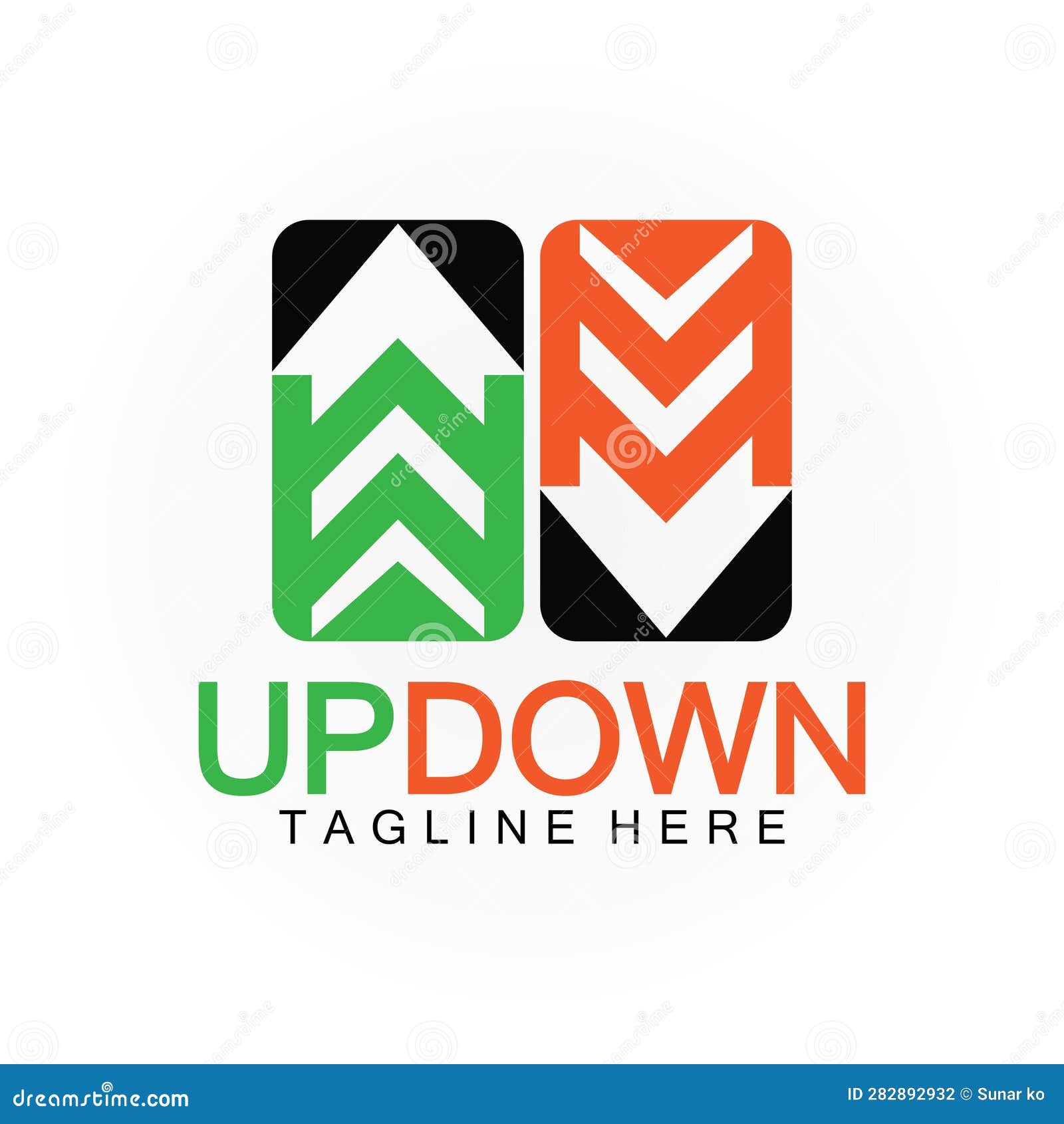 Arrows Up Down Logo Icon Design Template Stock Vector - Illustration of ...
