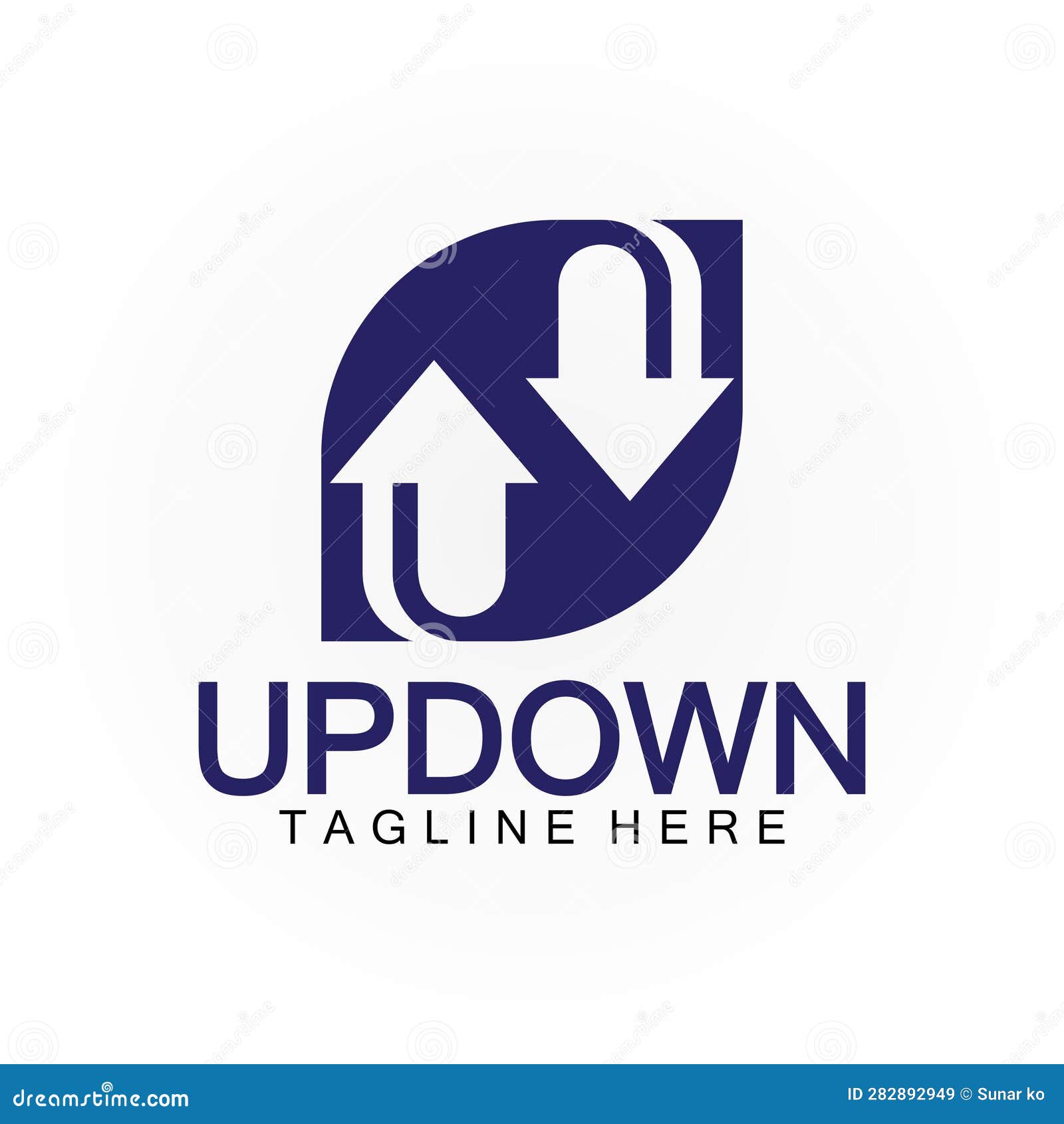 Arrows Up Down Logo Icon Design Template Stock Vector - Illustration of ...