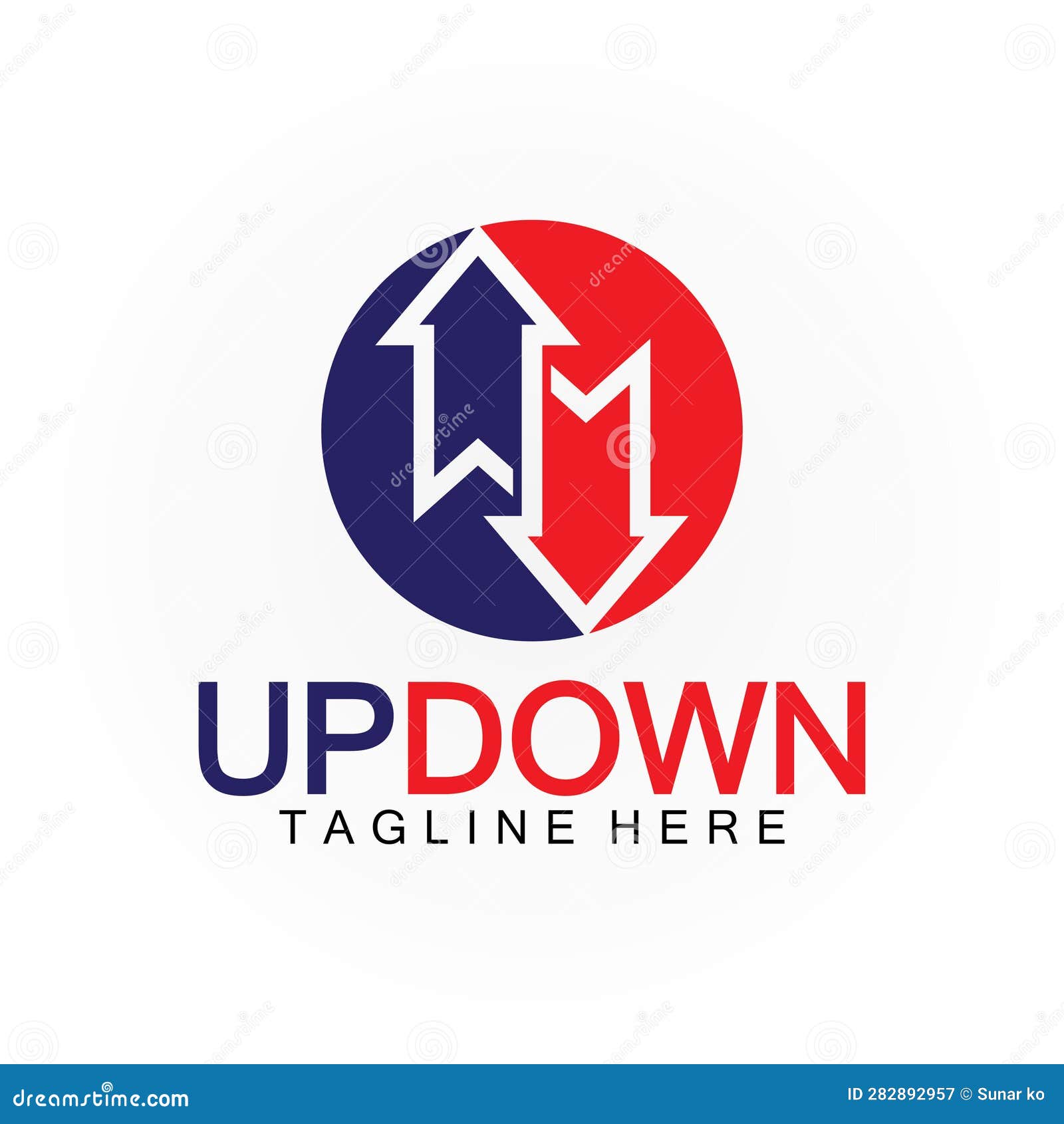 Arrows Up Down Logo Icon Design Template Stock Vector - Illustration of ...