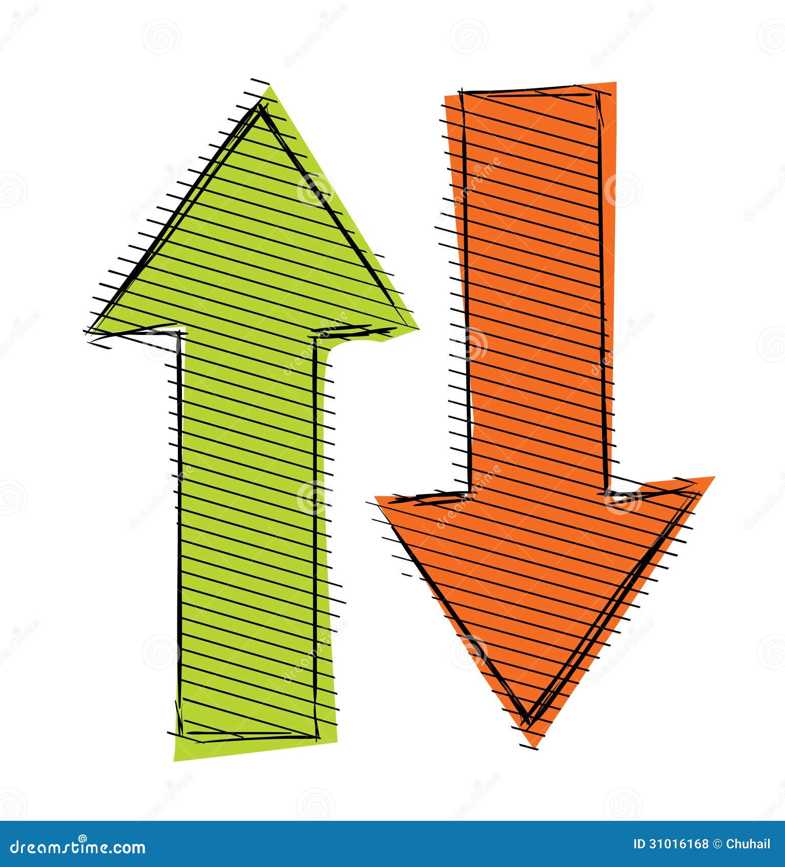 Arrows up and down stock vector. Illustration of business - 31016168
