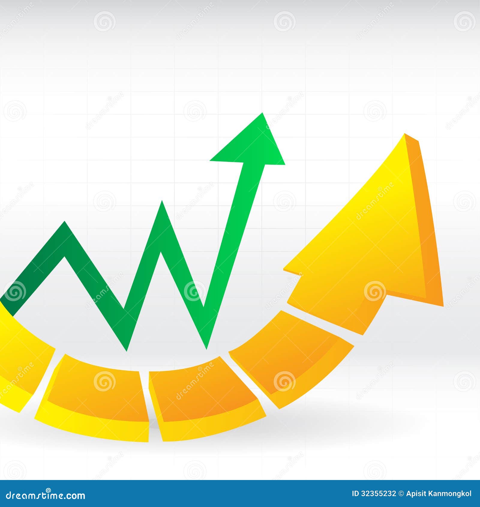 Arrows up in the graph stock vector. Illustration of generated - 32355232