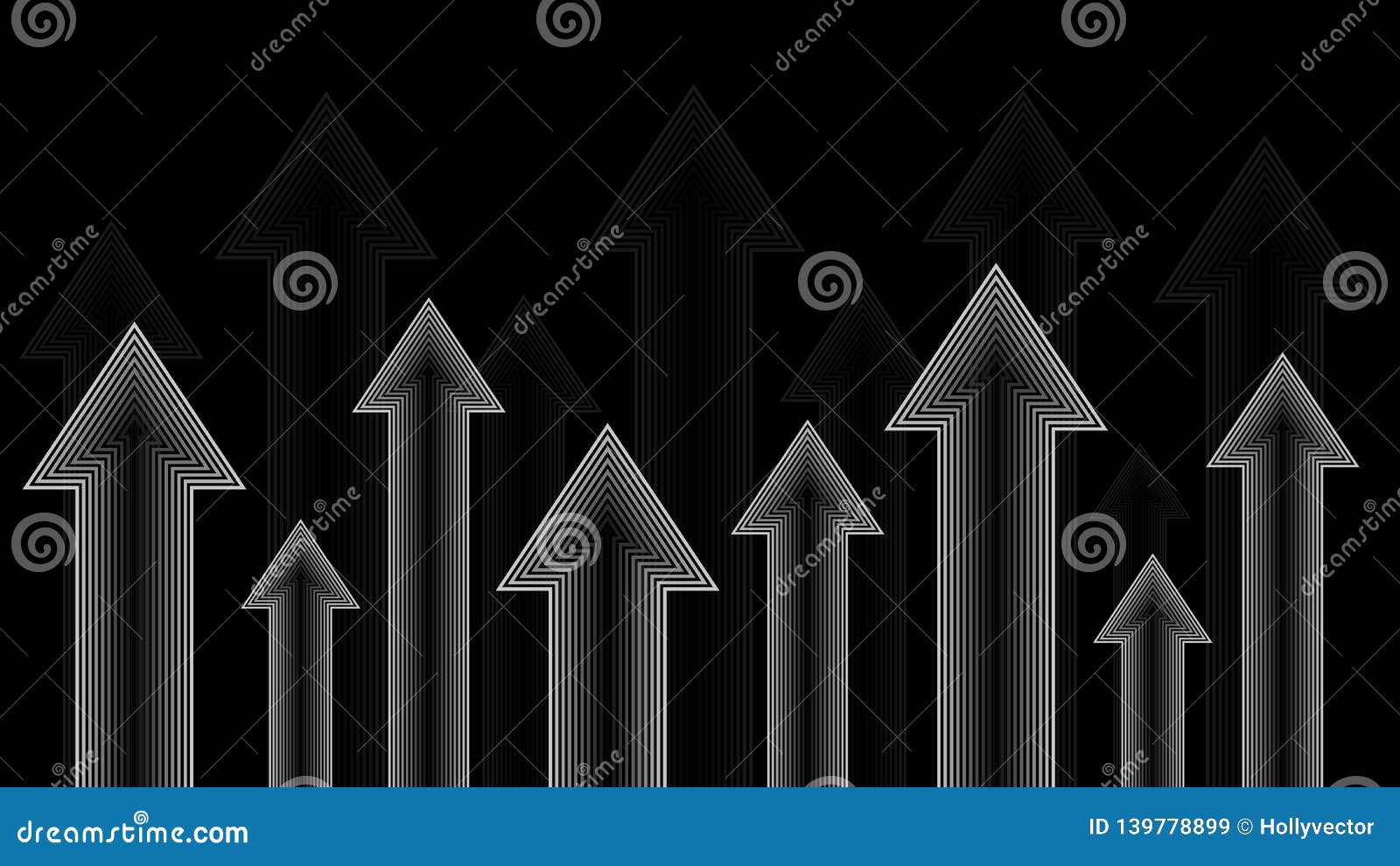 Arrows Up, Grayscale, Illustration Vector Stock Vector - Illustration ...