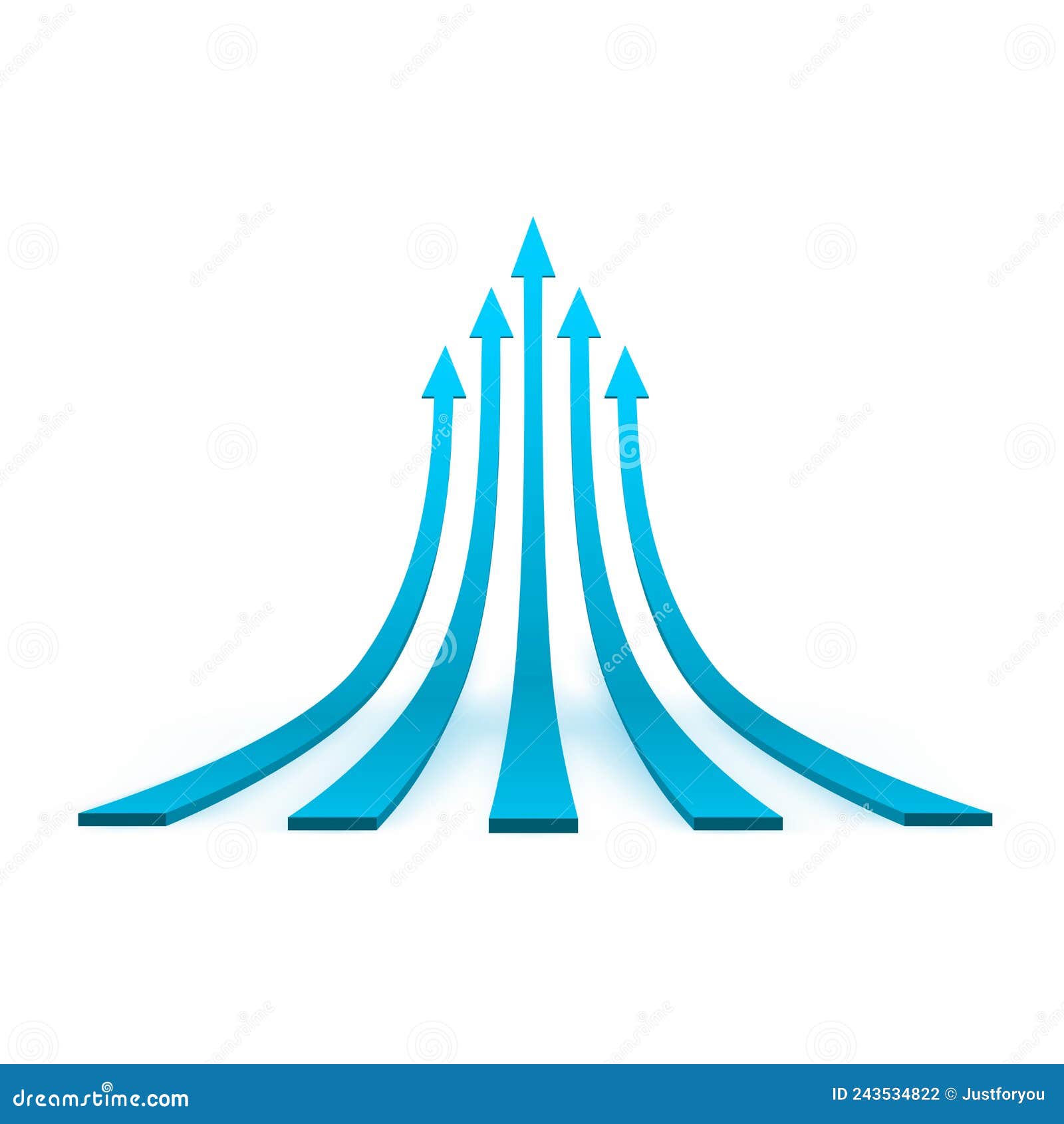 Arrows Up Vector Illustration Isolated on White Background Stock Vector ...