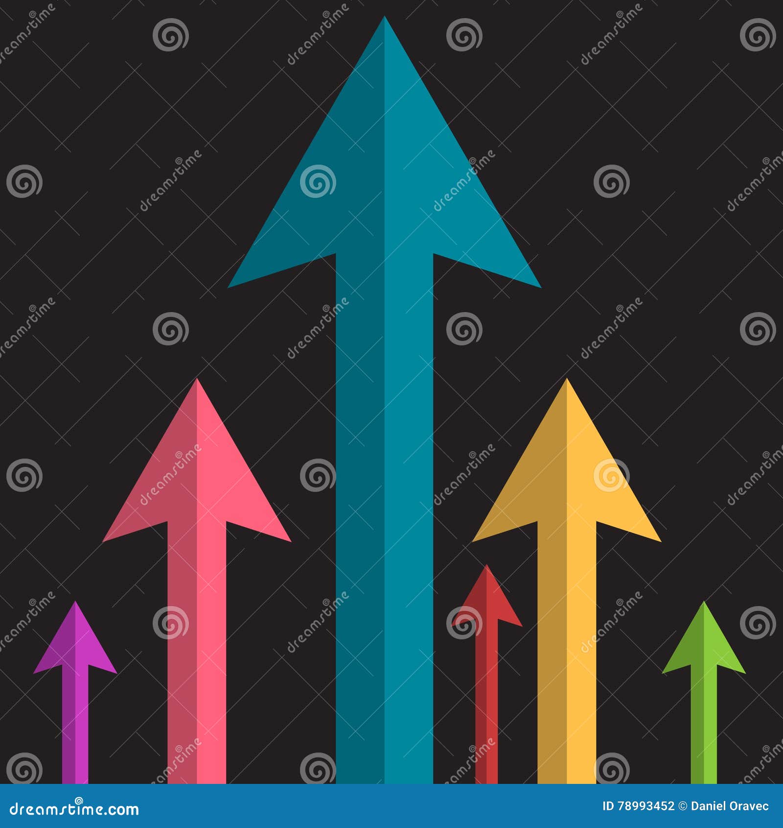 Arrows. Upwards Paper Colorful Arrow Stock Vector - Illustration of ...