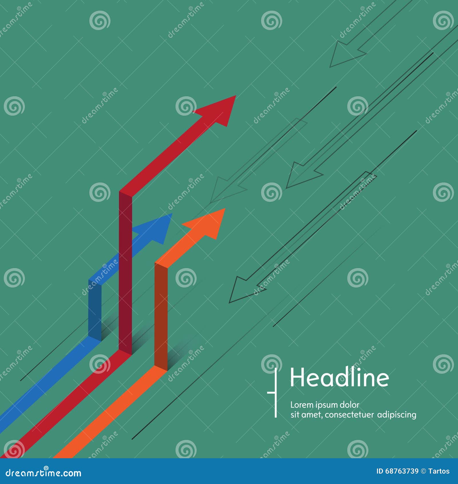 Arrows vector background. stock vector. Illustration of color - 68763739